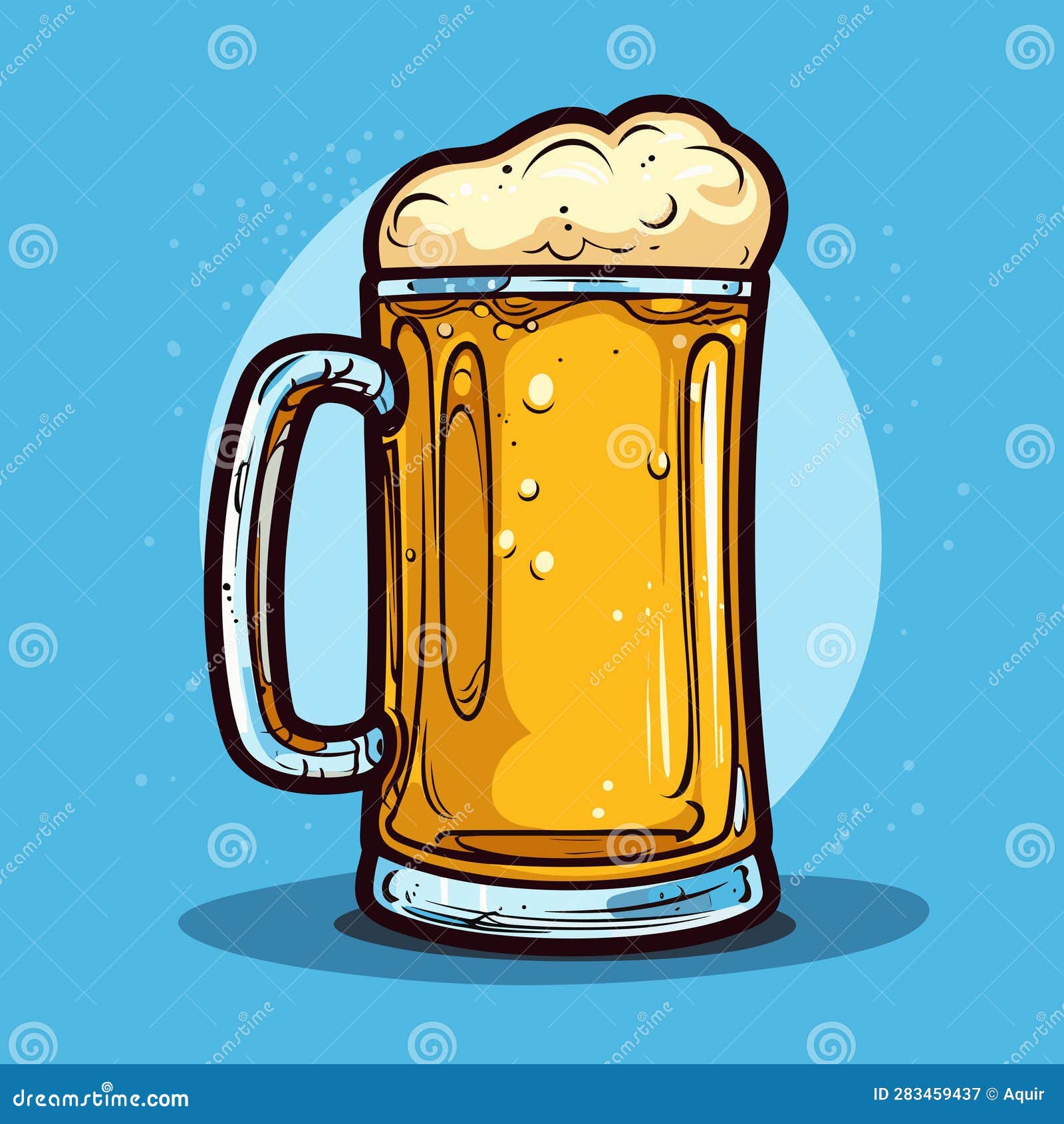 Beer Hand-drawn Comic Illustration. Beer. Vector Doodle Style Cartoon ...