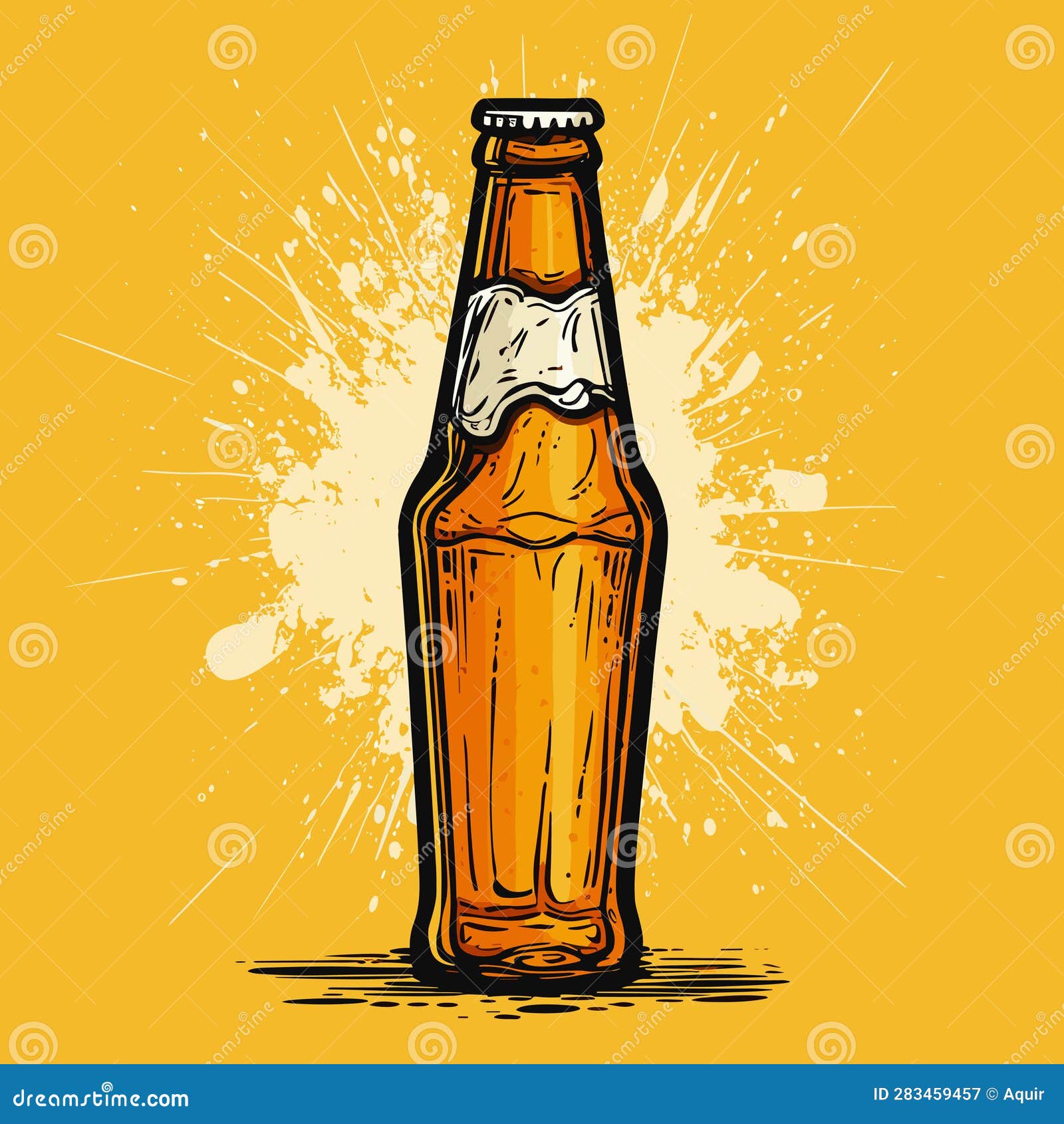 Beer Hand-drawn Comic Illustration. Beer. Vector Doodle Style Cartoon ...
