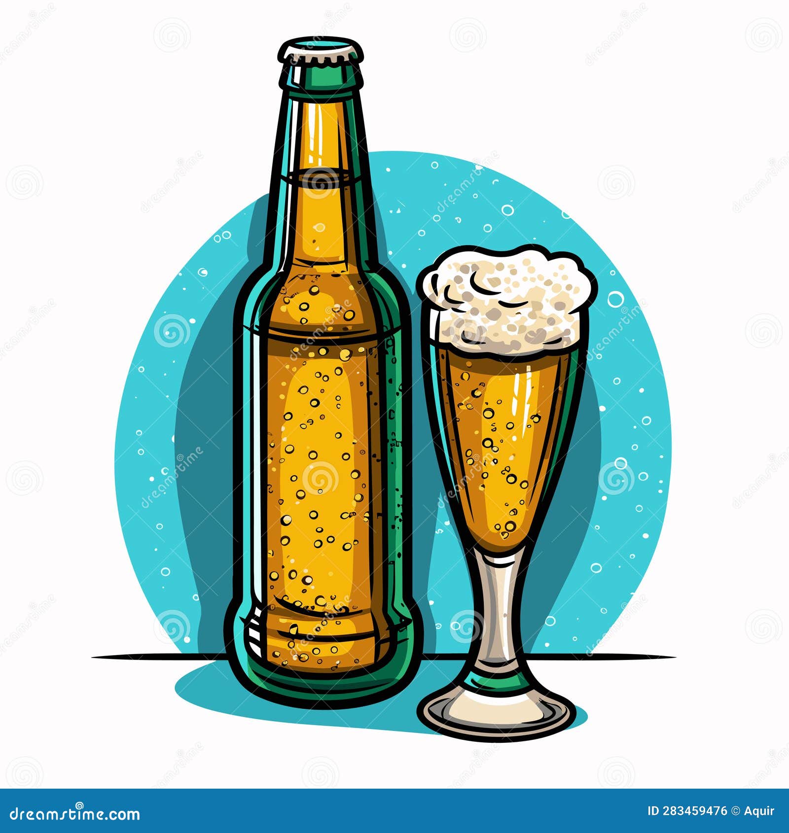 Beer Hand-drawn Comic Illustration. Beer. Vector Doodle Style Cartoon ...