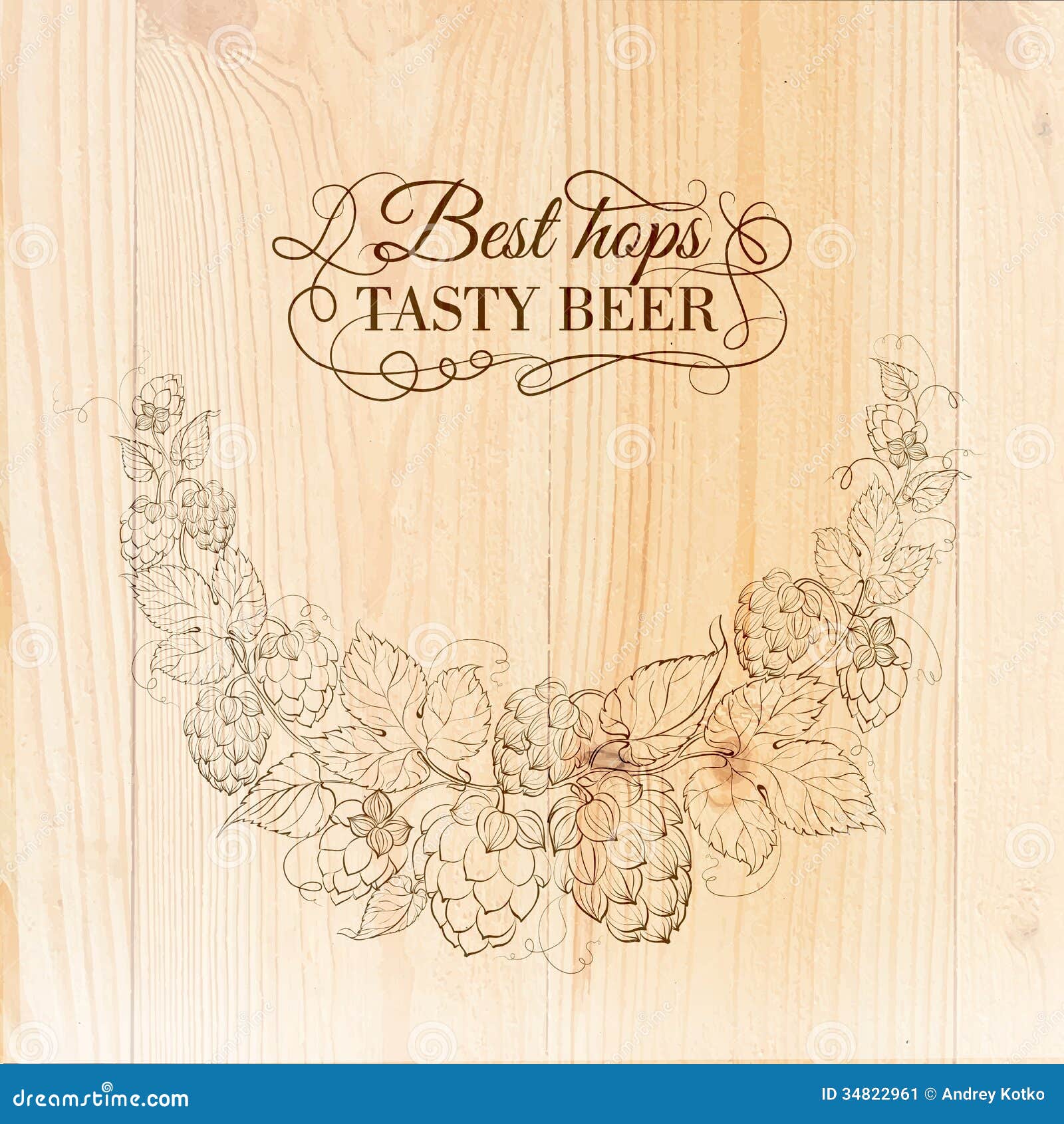 Beer Hand Drawn Illustration. Stock Vector - Illustration of design ...