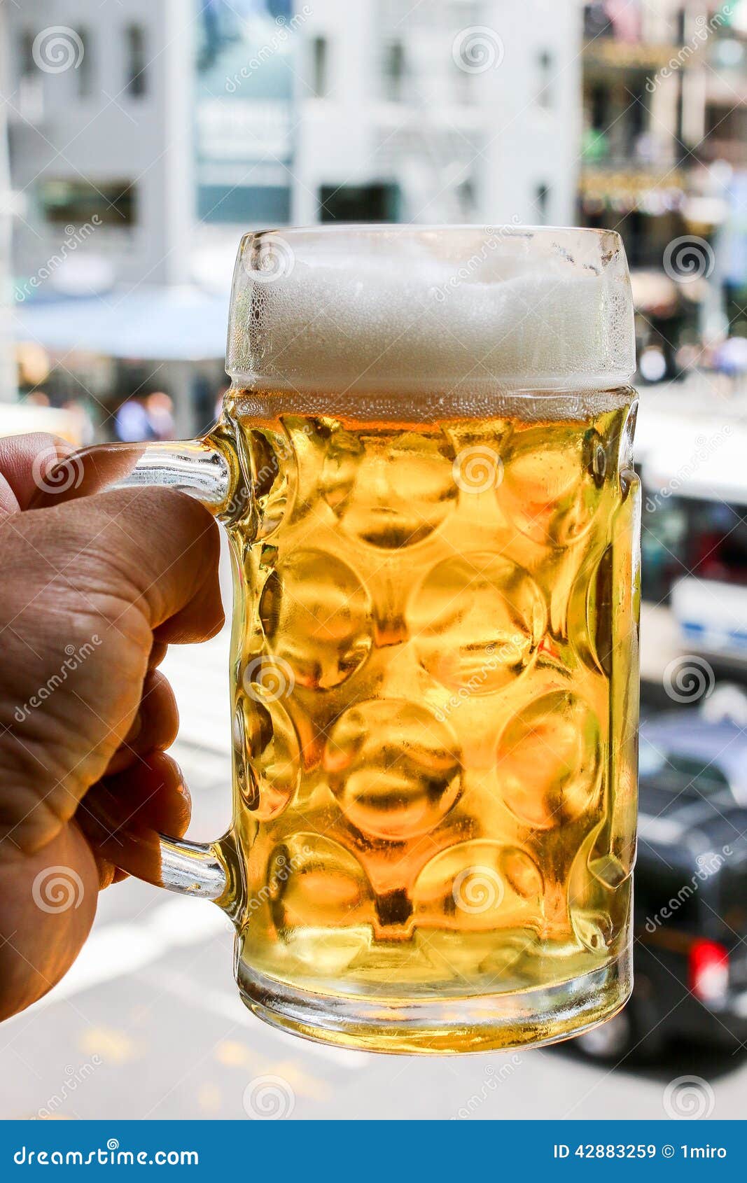 Beer in hand stock image. Image of beverage, drink, liquid - 42883259
