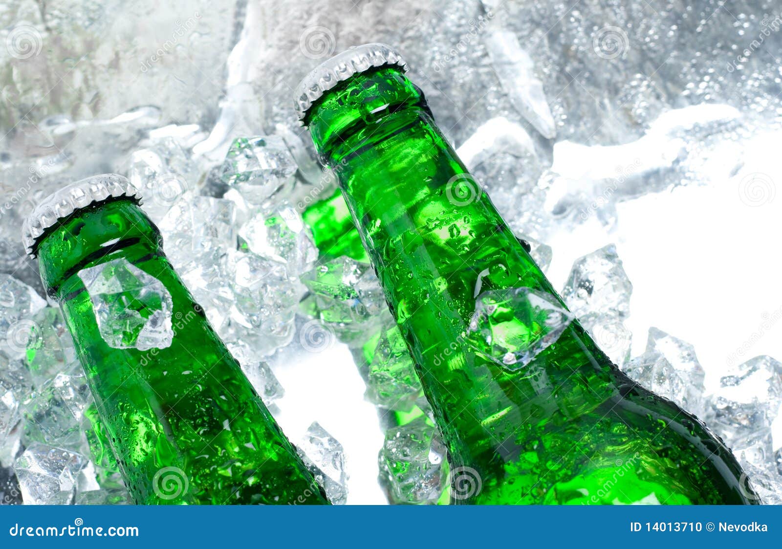 Beer in ice stock photo. Image of blocks, green, alcohol - 14013710