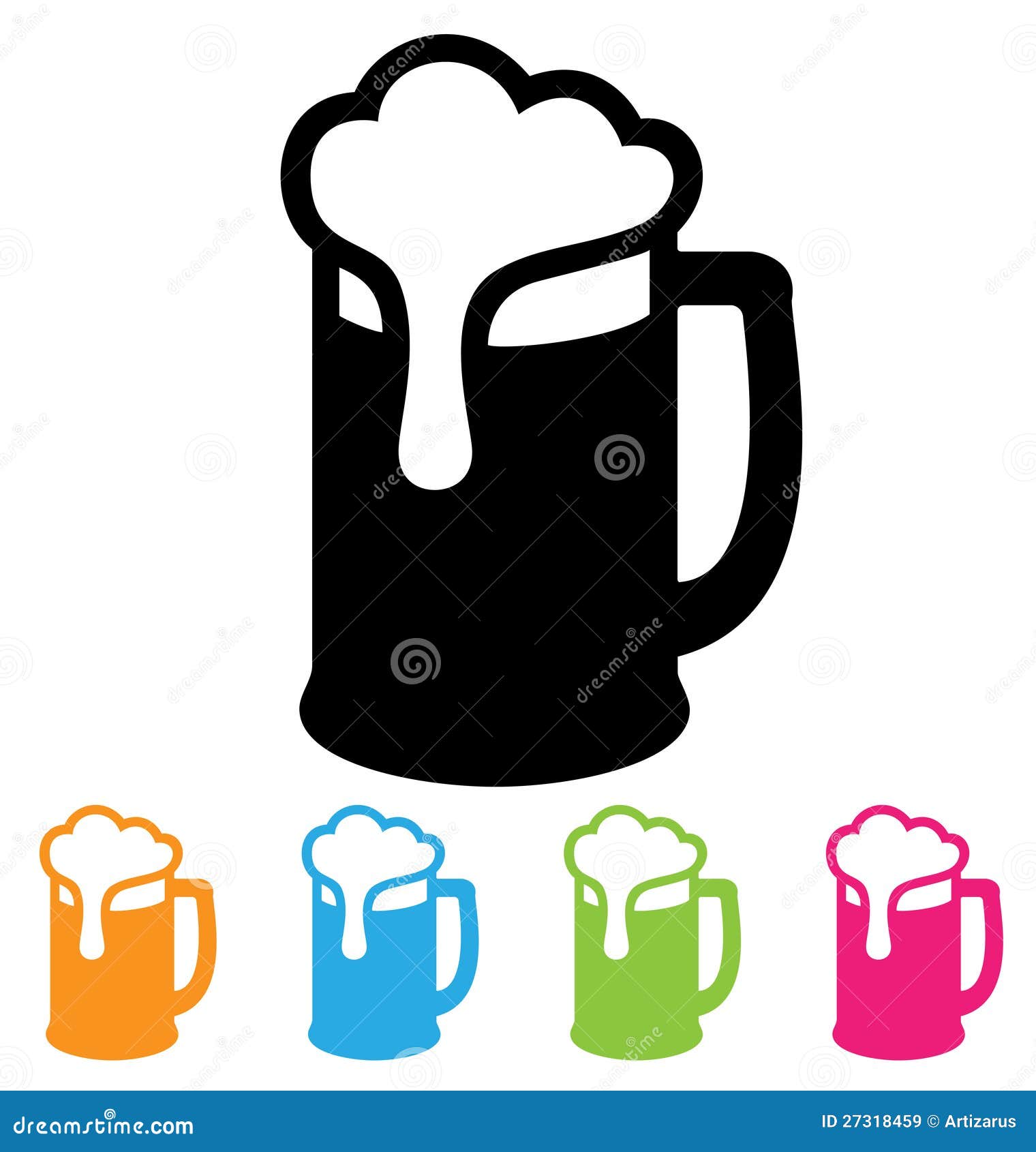 Beer icon stock vector. Illustration of isolated, element - 27318459
