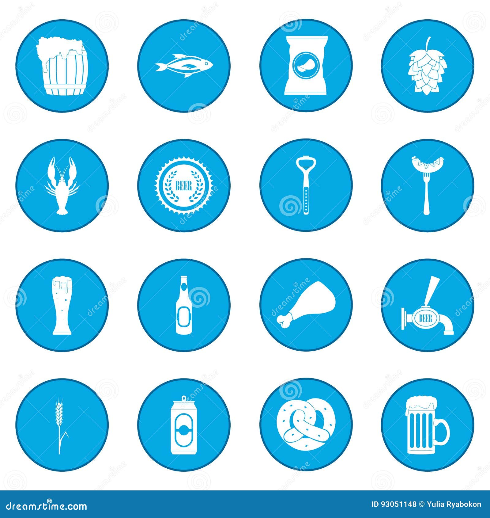 Beer icon blue stock vector. Illustration of ingredient - 93051148