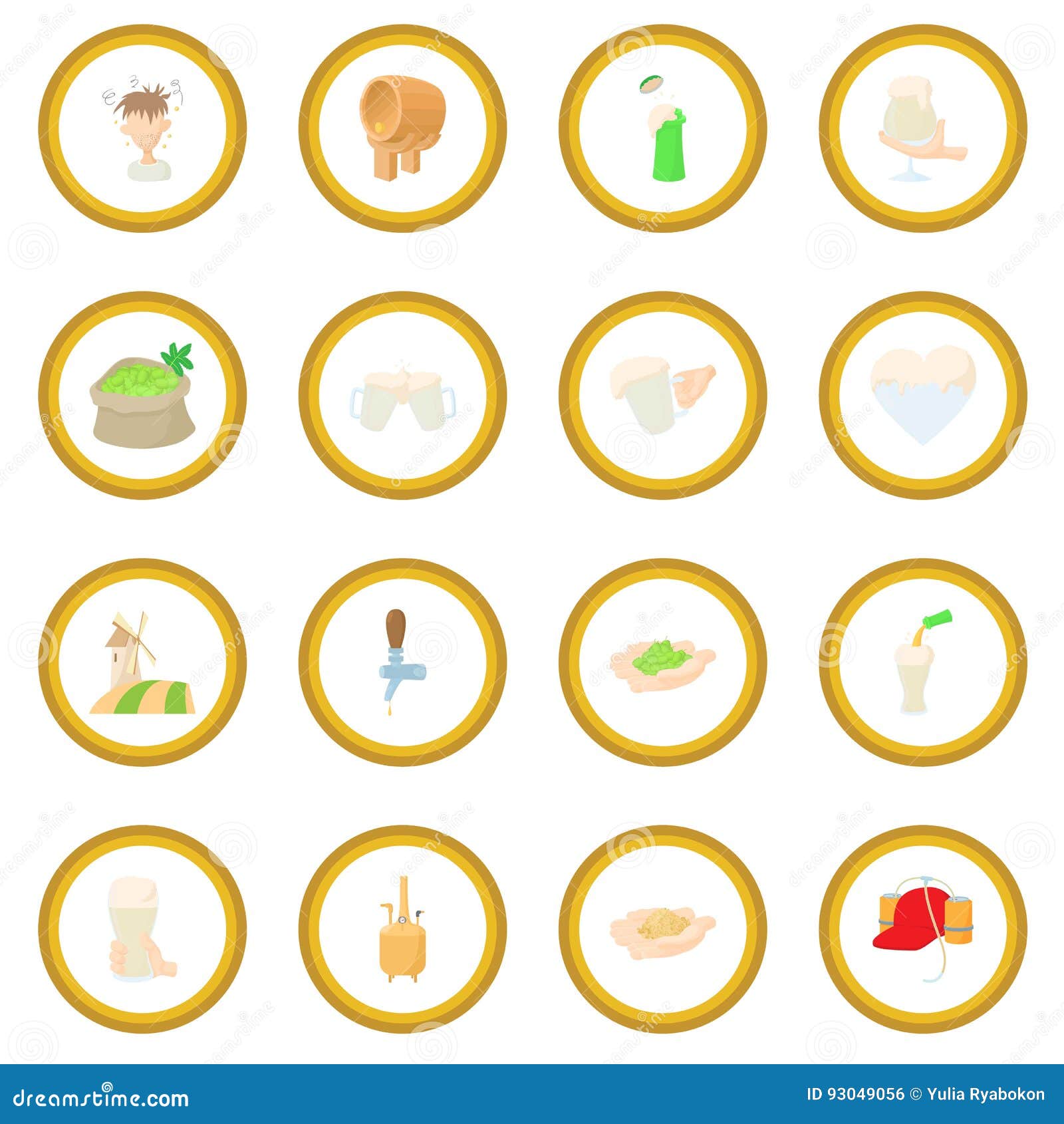 Beer icon circle stock vector. Illustration of collection - 93049056