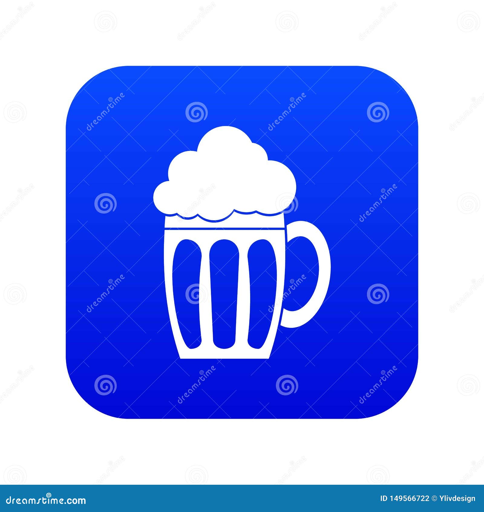 Beer icon digital blue stock vector. Illustration of oktoberfest ...