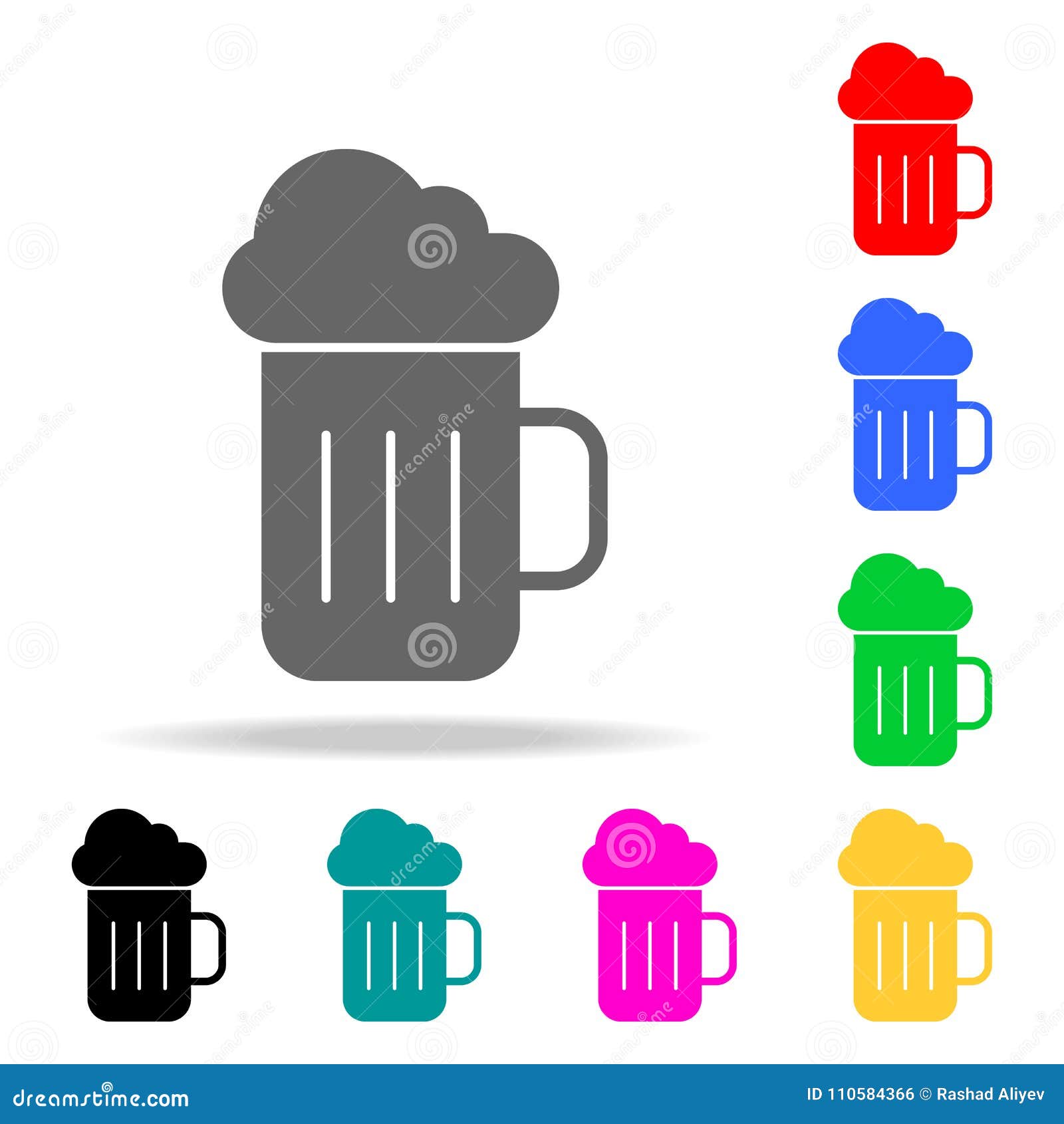Beer Icon. Elements in Multi Colored Icons for Mobile Concept and Web ...