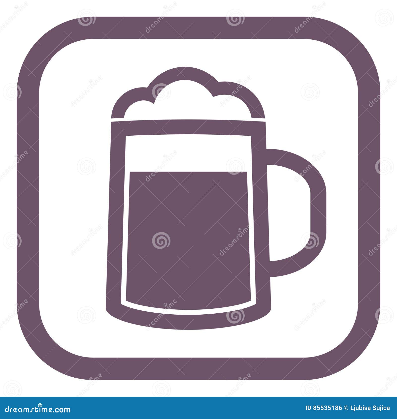 Beer icon stock vector. Illustration of cool, draft, froth - 85535186
