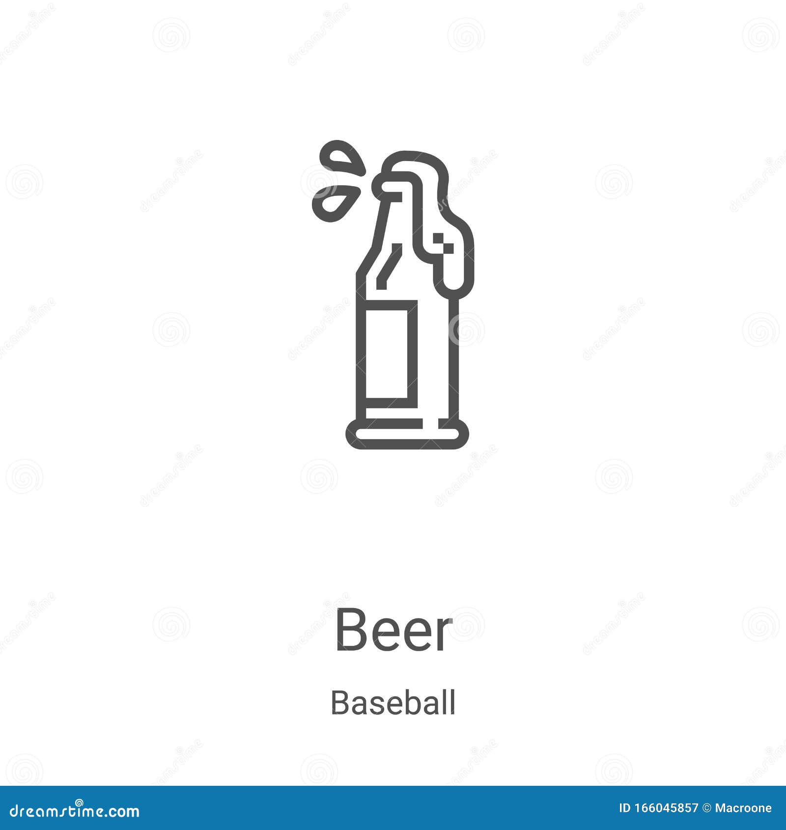 Beer Icon Vector from Baseball Collection. Thin Line Beer Outline Icon ...