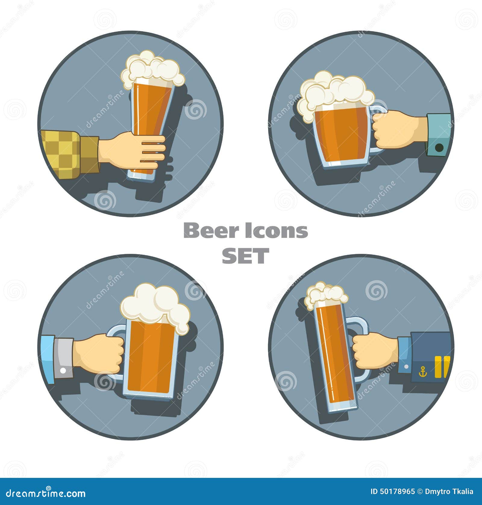 Beer icons set stock vector. Illustration of celebration - 50178965