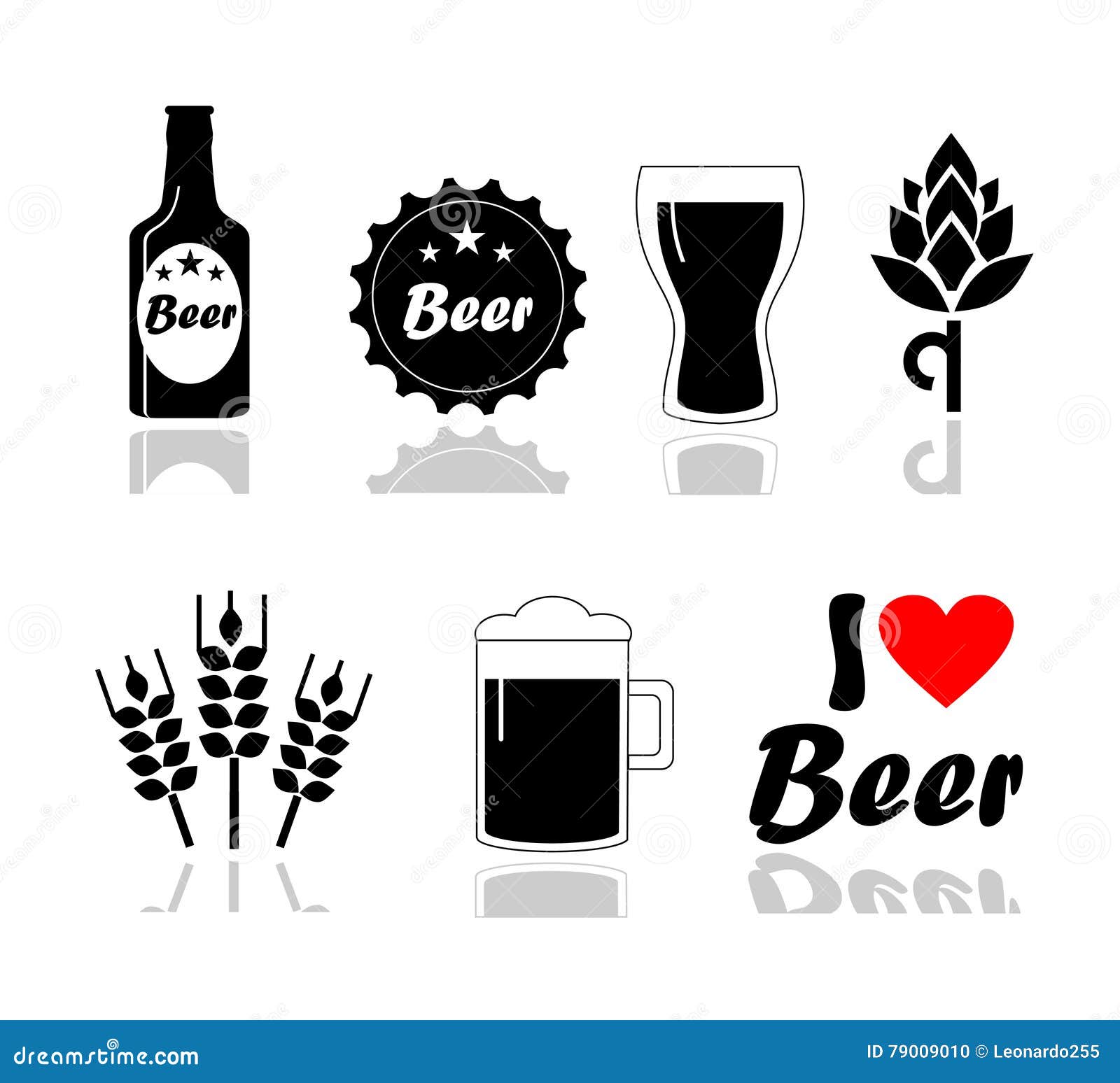 Beer Icons,symbols And Elements Vector Illustration | CartoonDealer.com ...