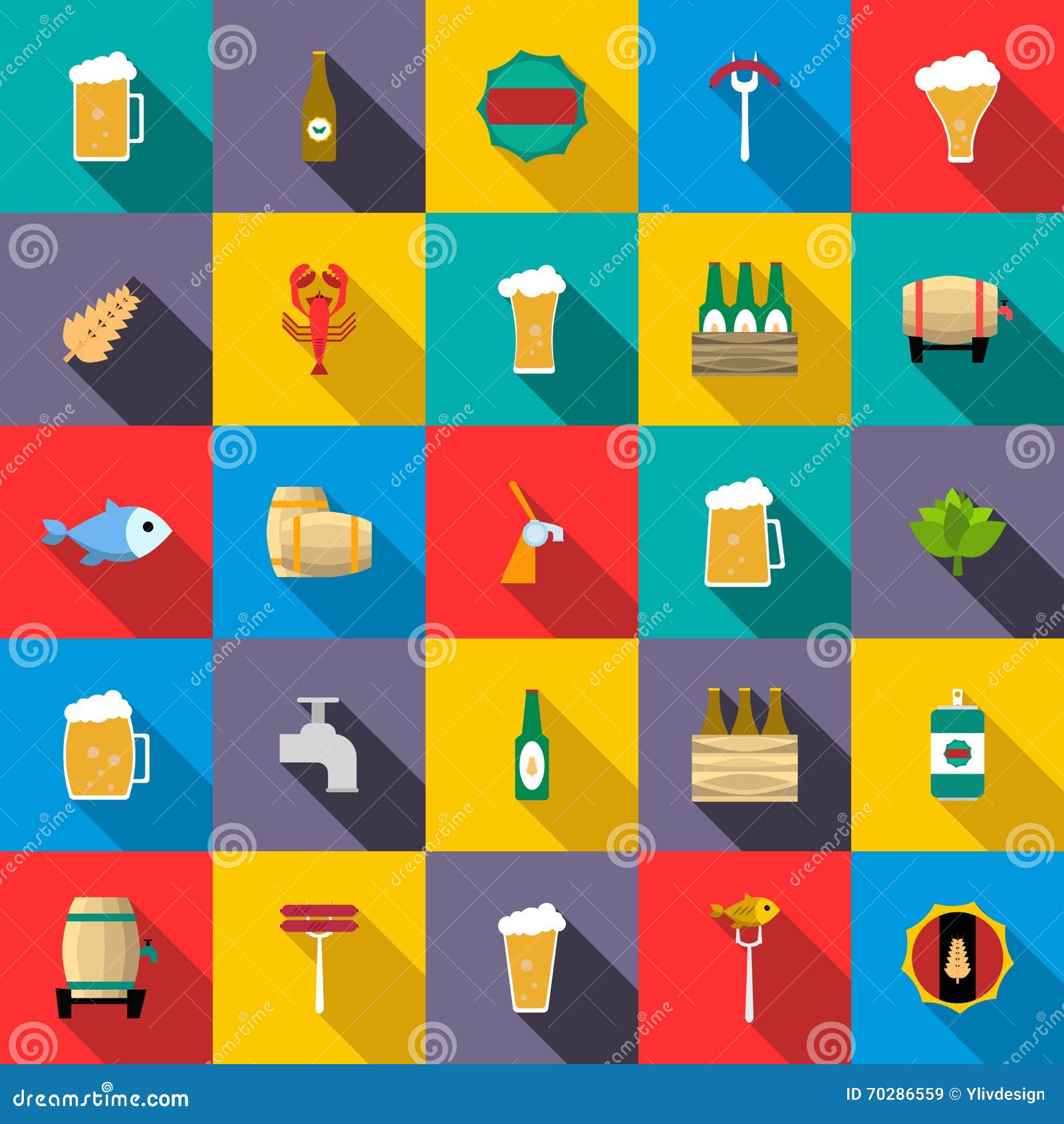 Beer icons set stock vector. Illustration of bottle, liquid - 70286559