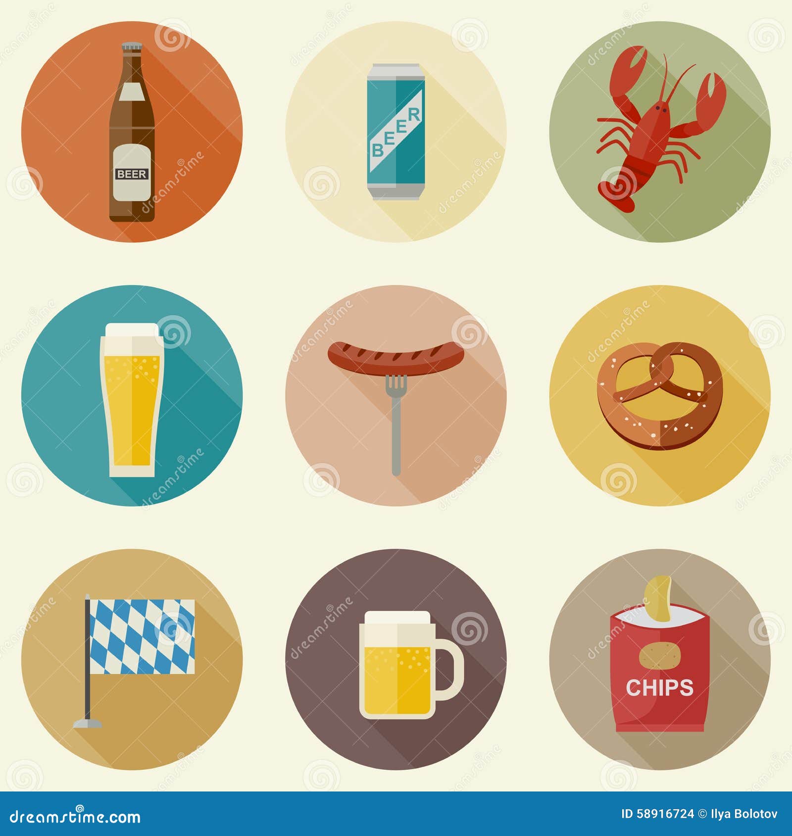 Beer icons stock vector. Illustration of festival, food - 58916724