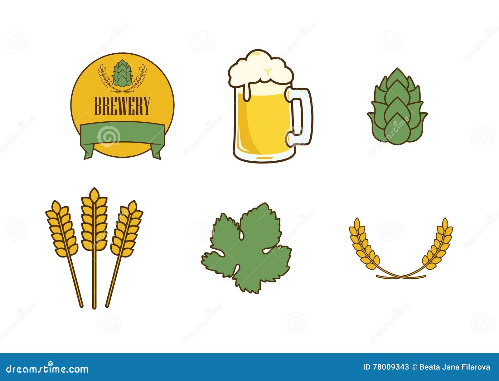 Beer icons set vector stock vector. Illustration of liquid - 78009343