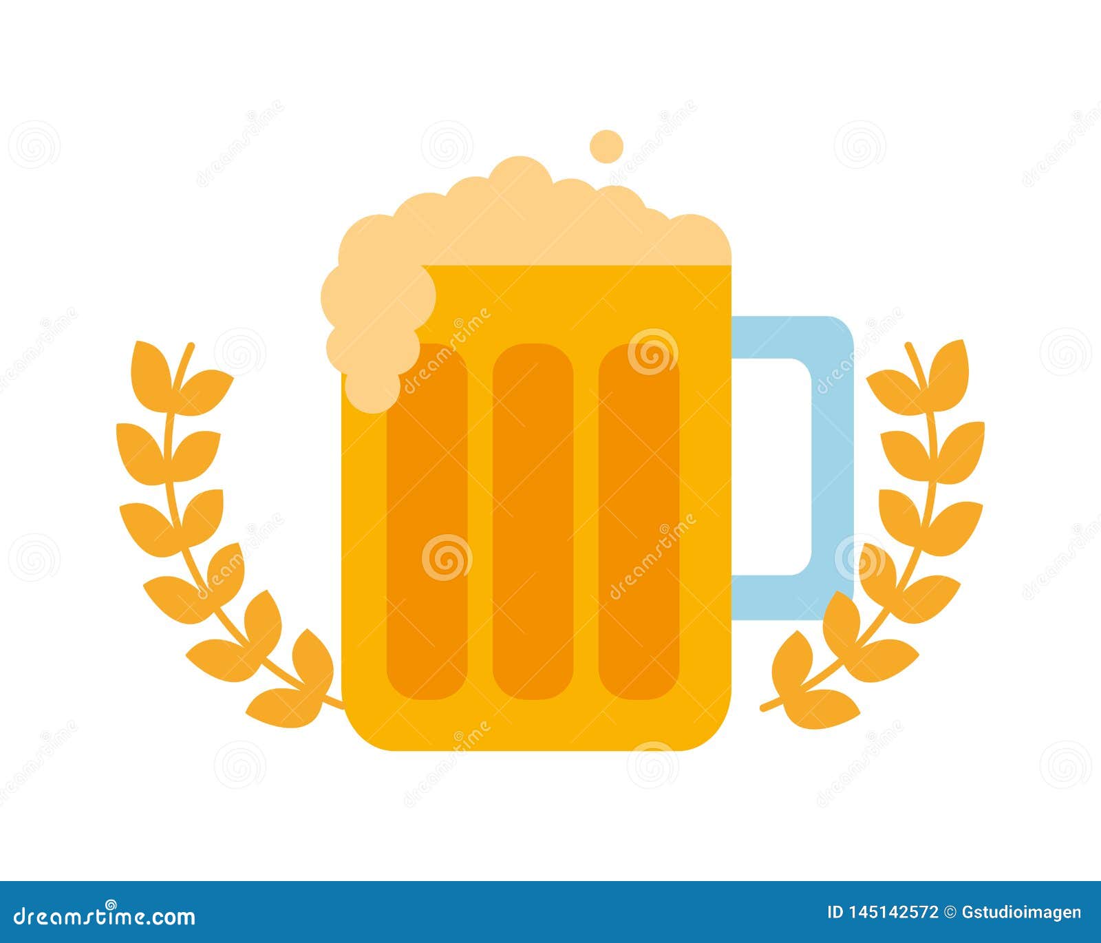 Beer Jar Beverage with Crown Stock Vector - Illustration of crown ...