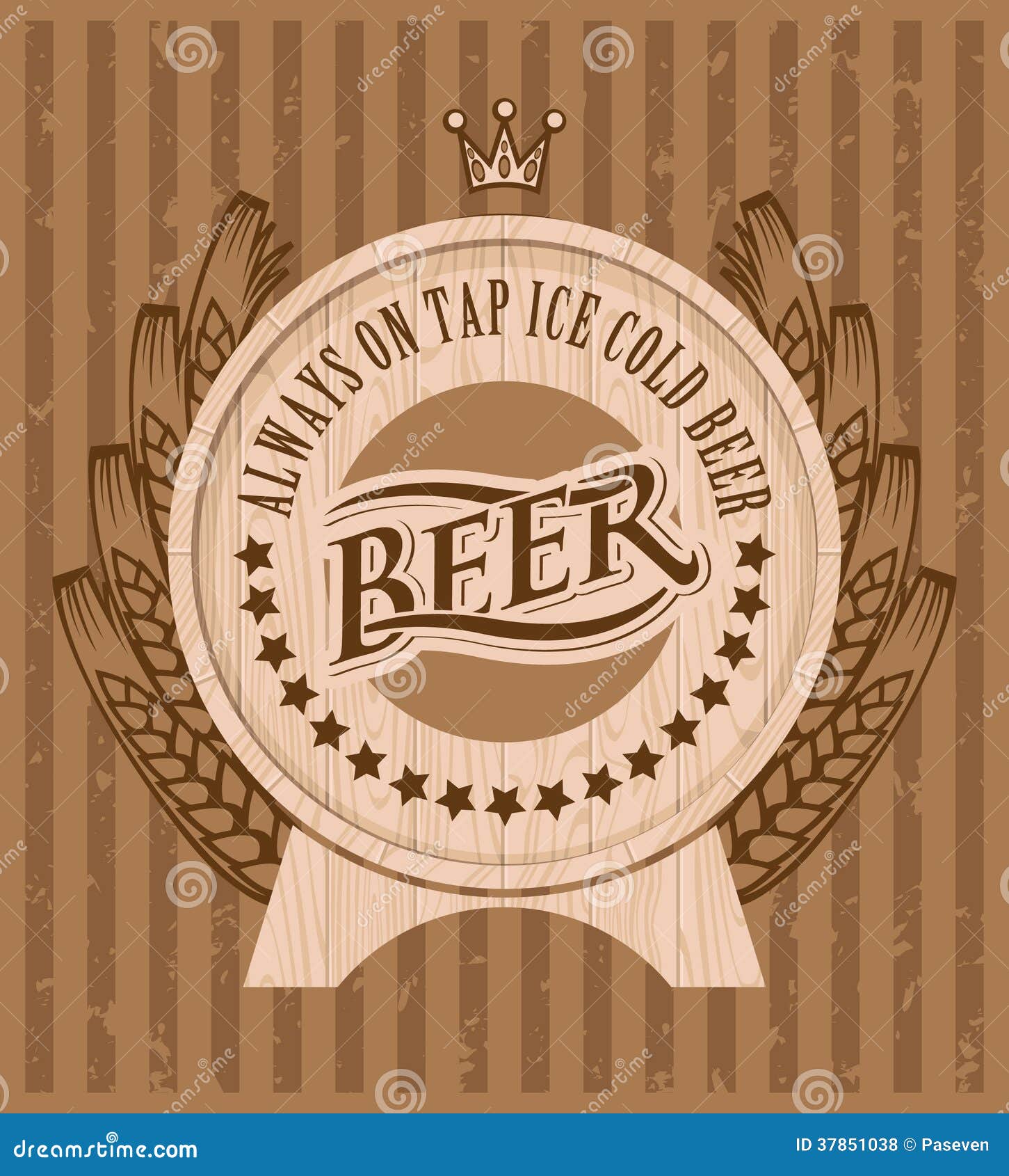 Beer keg stock vector. Illustration of sign, alcohol - 37851038