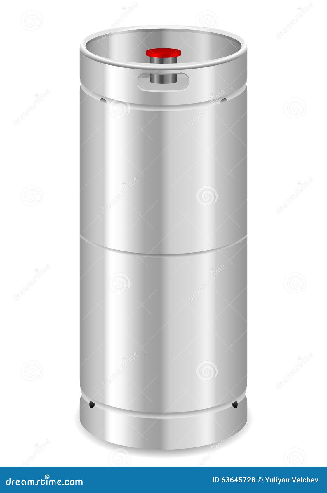 Beer keg stock vector. Illustration of metallic, cylinder - 63645728