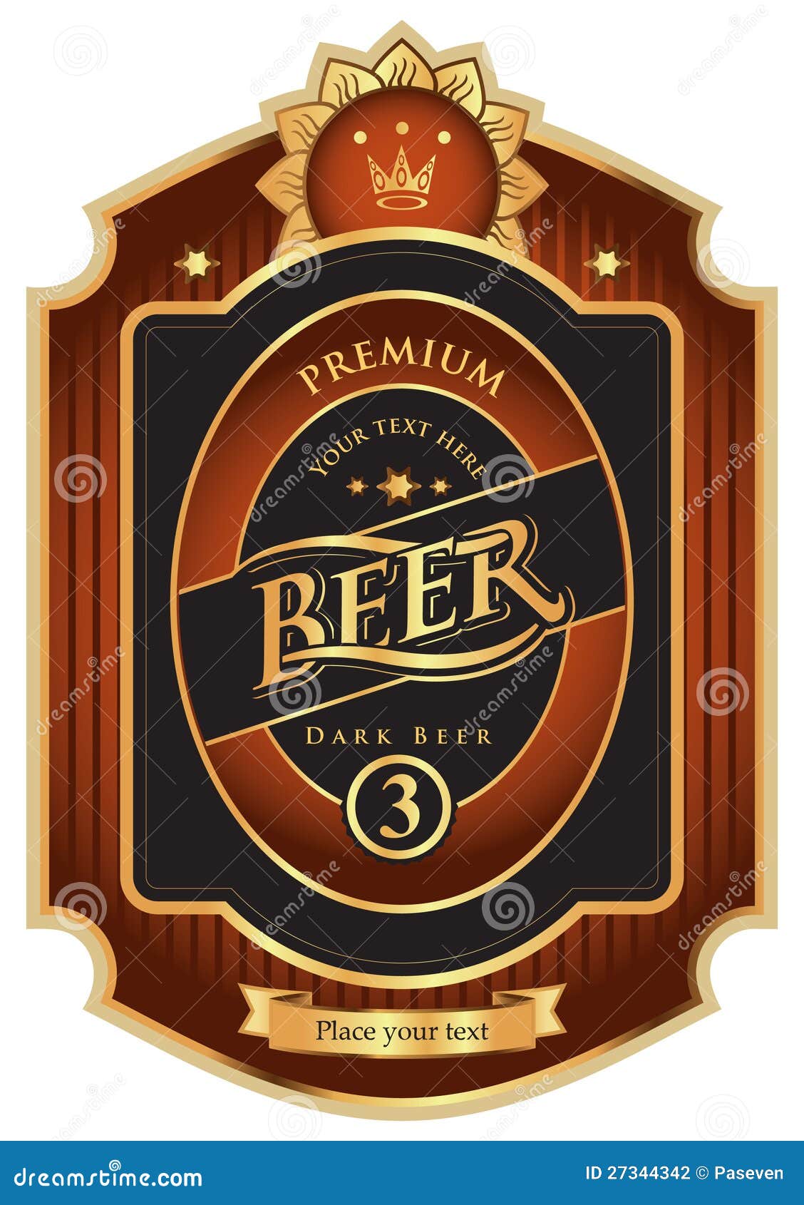 Beer label stock vector. Illustration of mark, brewery - 27344342
