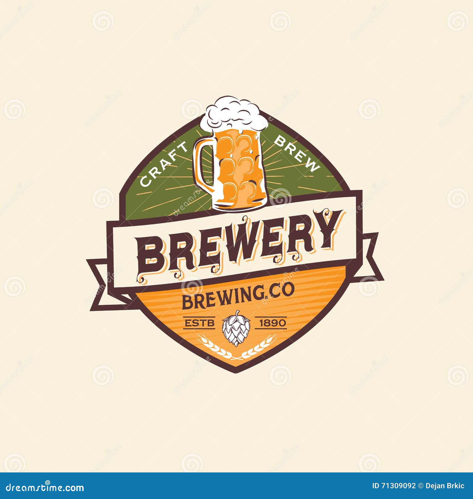 Beer Label and Logo Template Stock Vector - Illustration of festival ...
