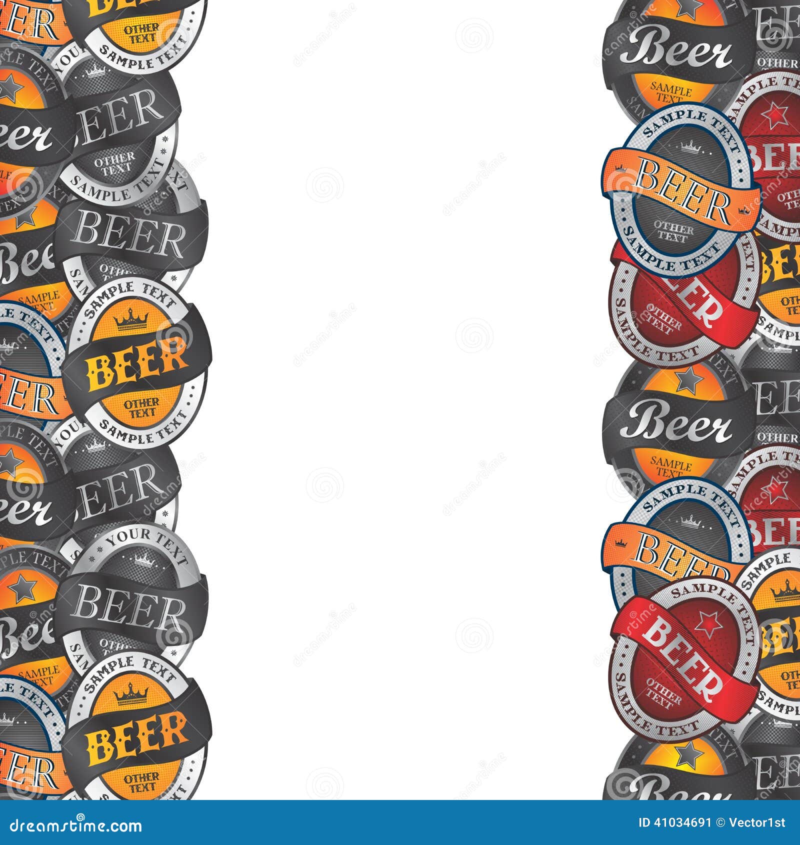 Beer label sticker stock vector. Illustration of shape - 41034691