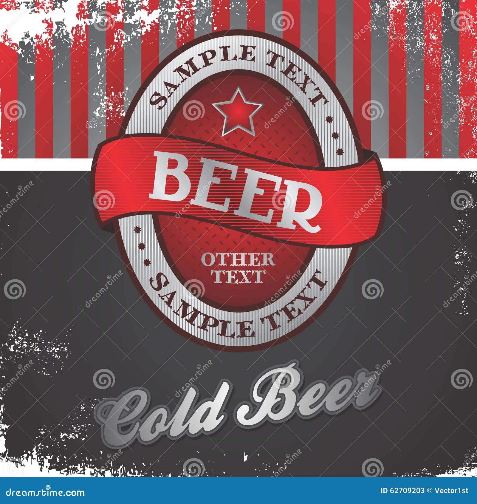 Beer label theme stock vector. Illustration of brewing - 62709203