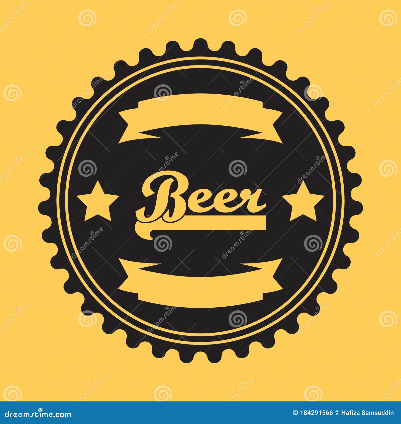 Beer Label. Vector Illustration Decorative Background Design Stock ...