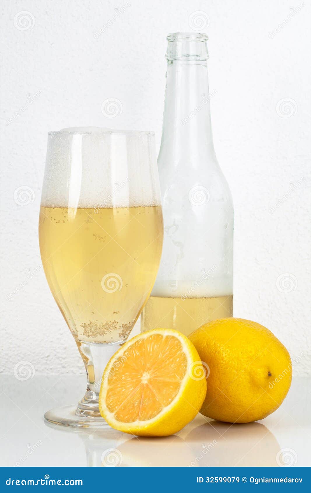 Beer with Lemon Flavor stock image. Image of alcohol - 32599079