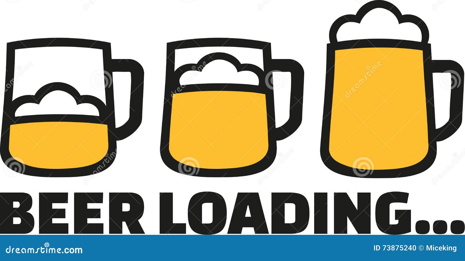 Beer Loading stock vector. Illustration of froth, symbol - 73875240