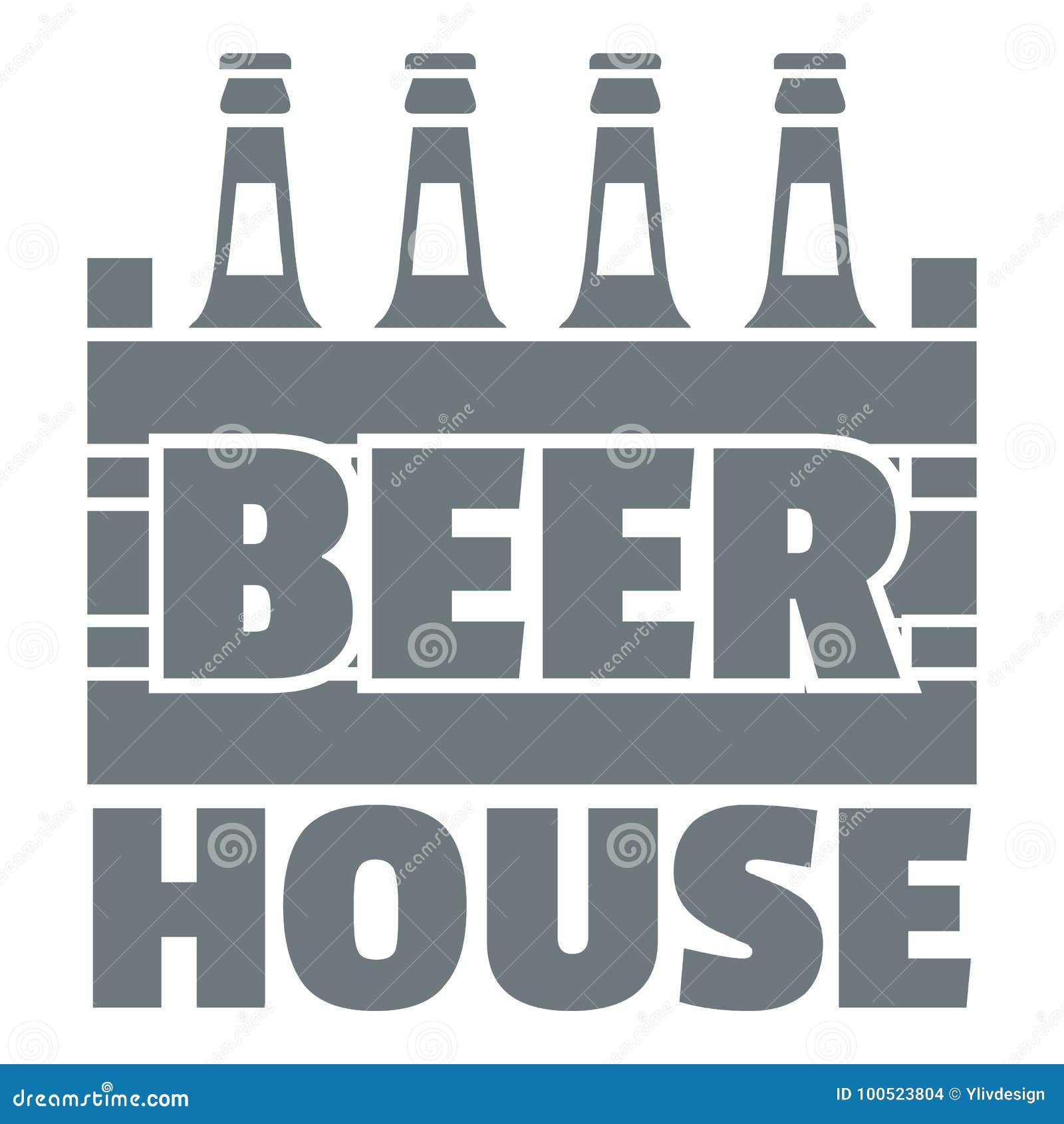 Beer Logo, Simple Gray Style Stock Vector - Illustration of background ...