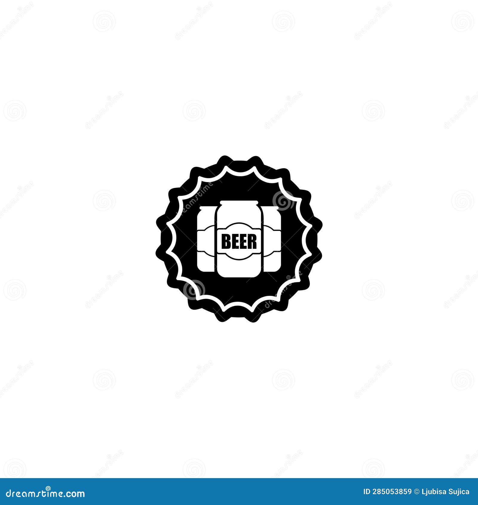 Beer Logo Template Isolate on White Background Stock Vector ...