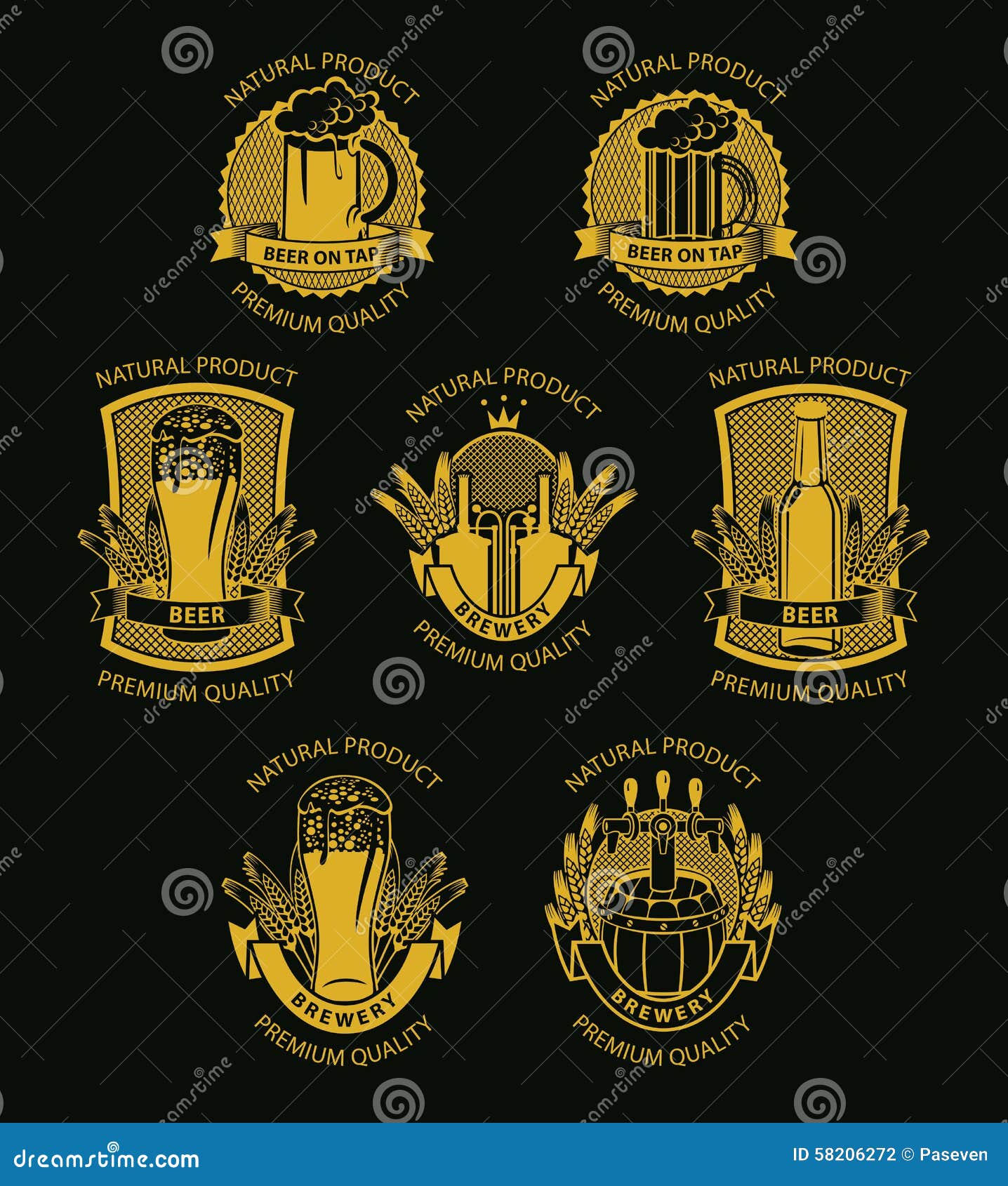 Beer logo stock vector. Illustration of isolated, lager - 58206272