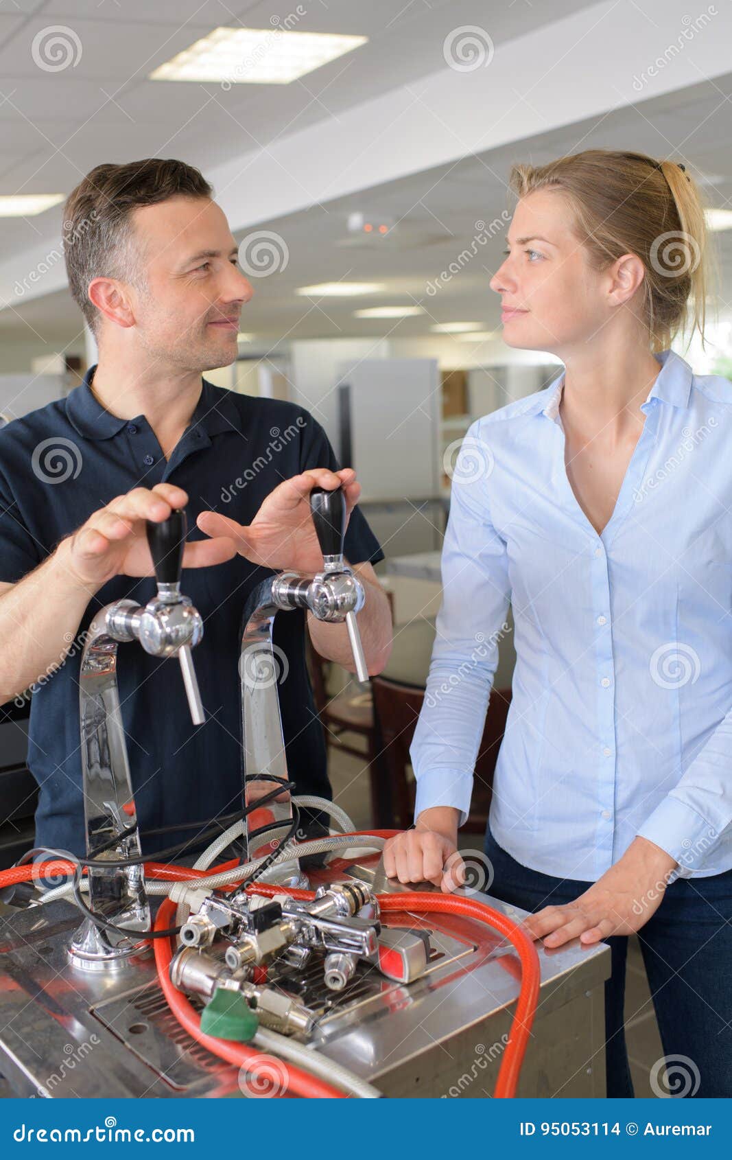 Beer machine in bar stock photo. Image of beverage, drink - 95053114