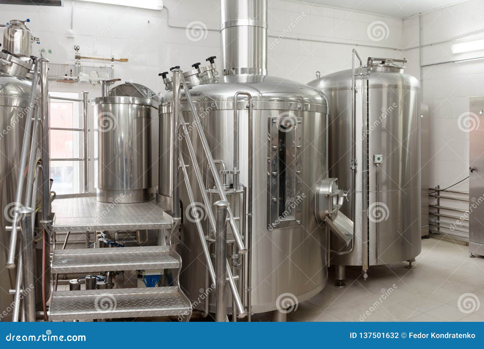 Beer-making Tanks, Small Capacity Brewery Stock Photo - Image of ...