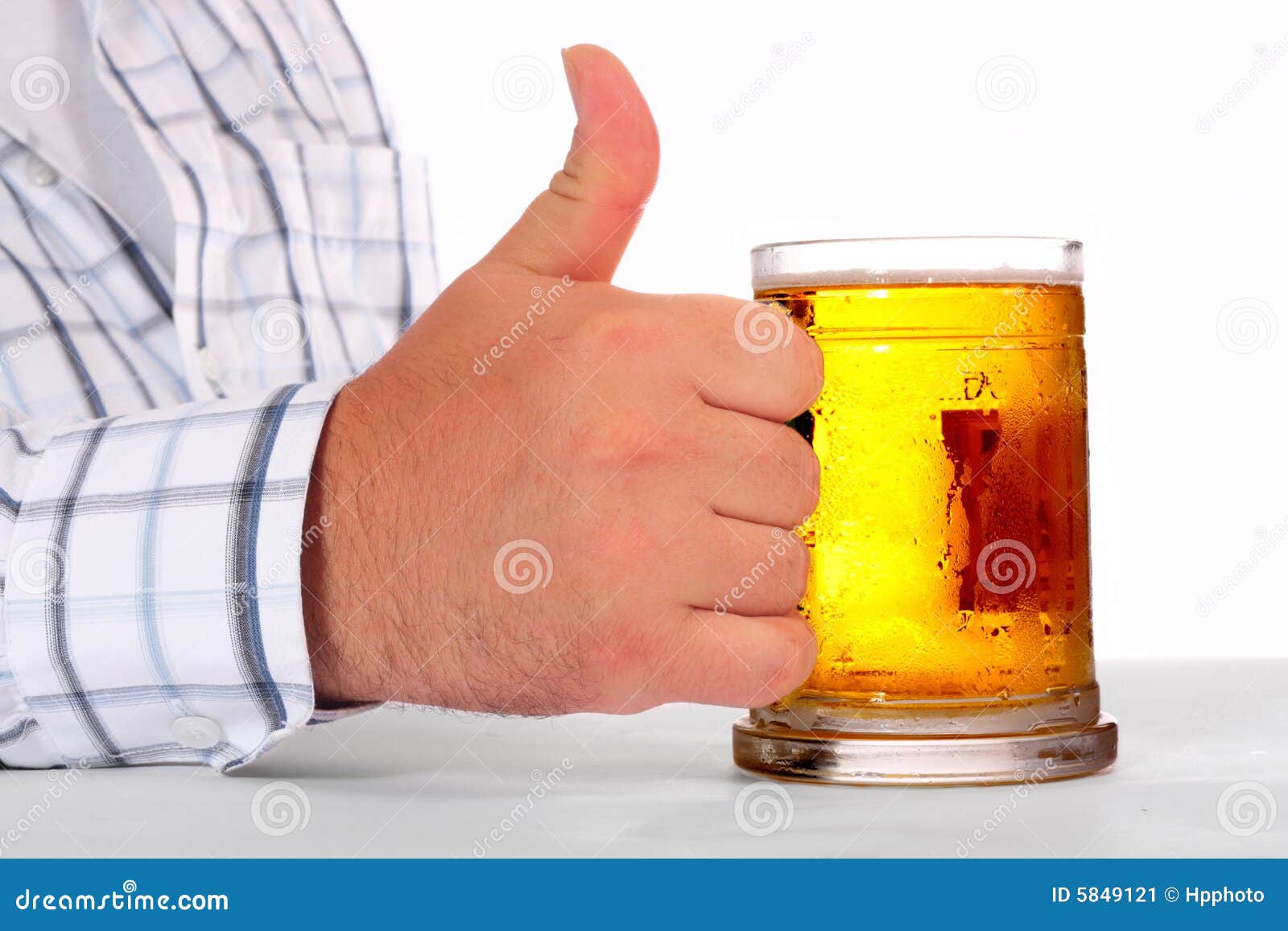 Beer In Man Hand Picture. Image: 5849121