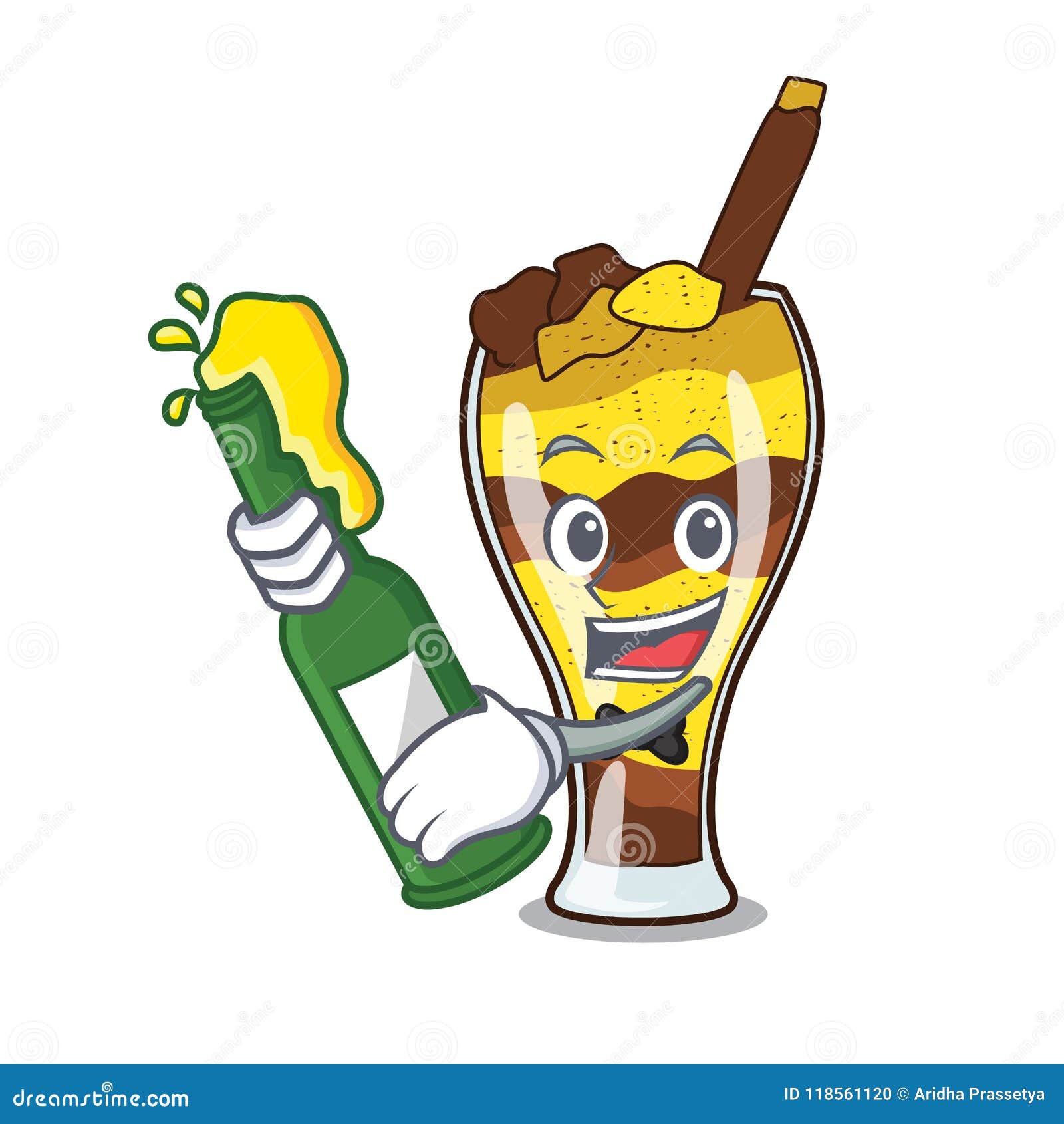 With Beer Mangonada Fruit Mascot Cartoon Stock Vector - Illustration of ...