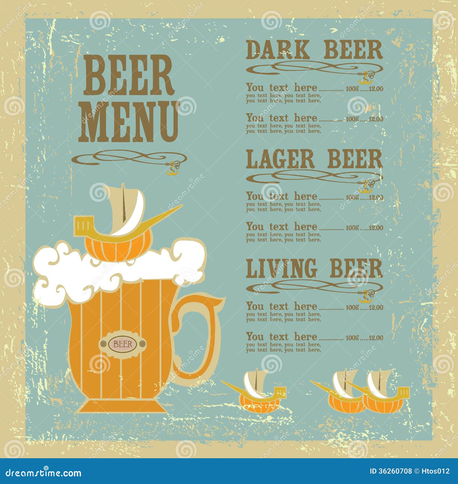 Beer menu. stock vector. Illustration of design, lager - 36260708