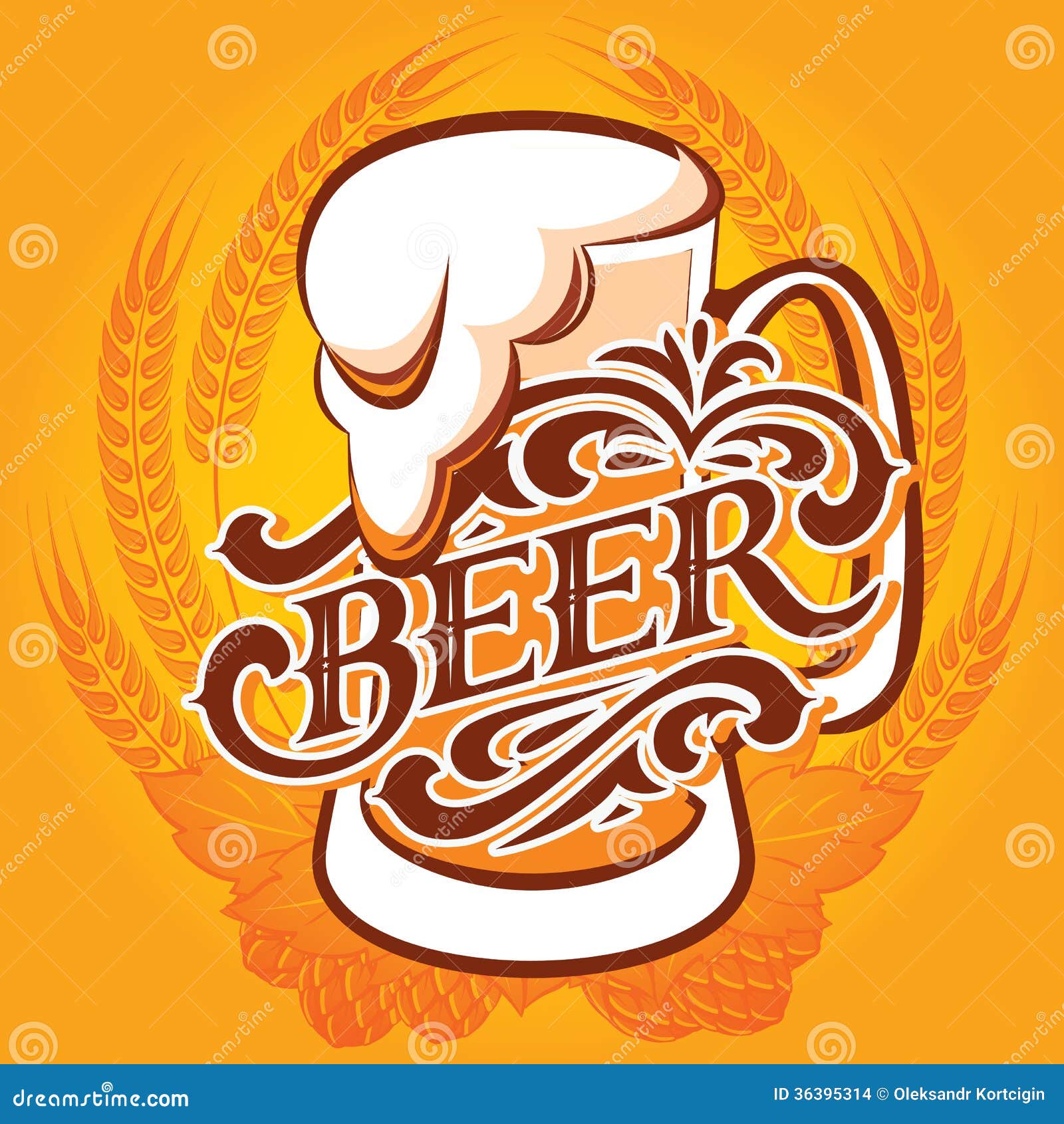 Beer menu stock vector. Illustration of alcohol, glass - 36395314