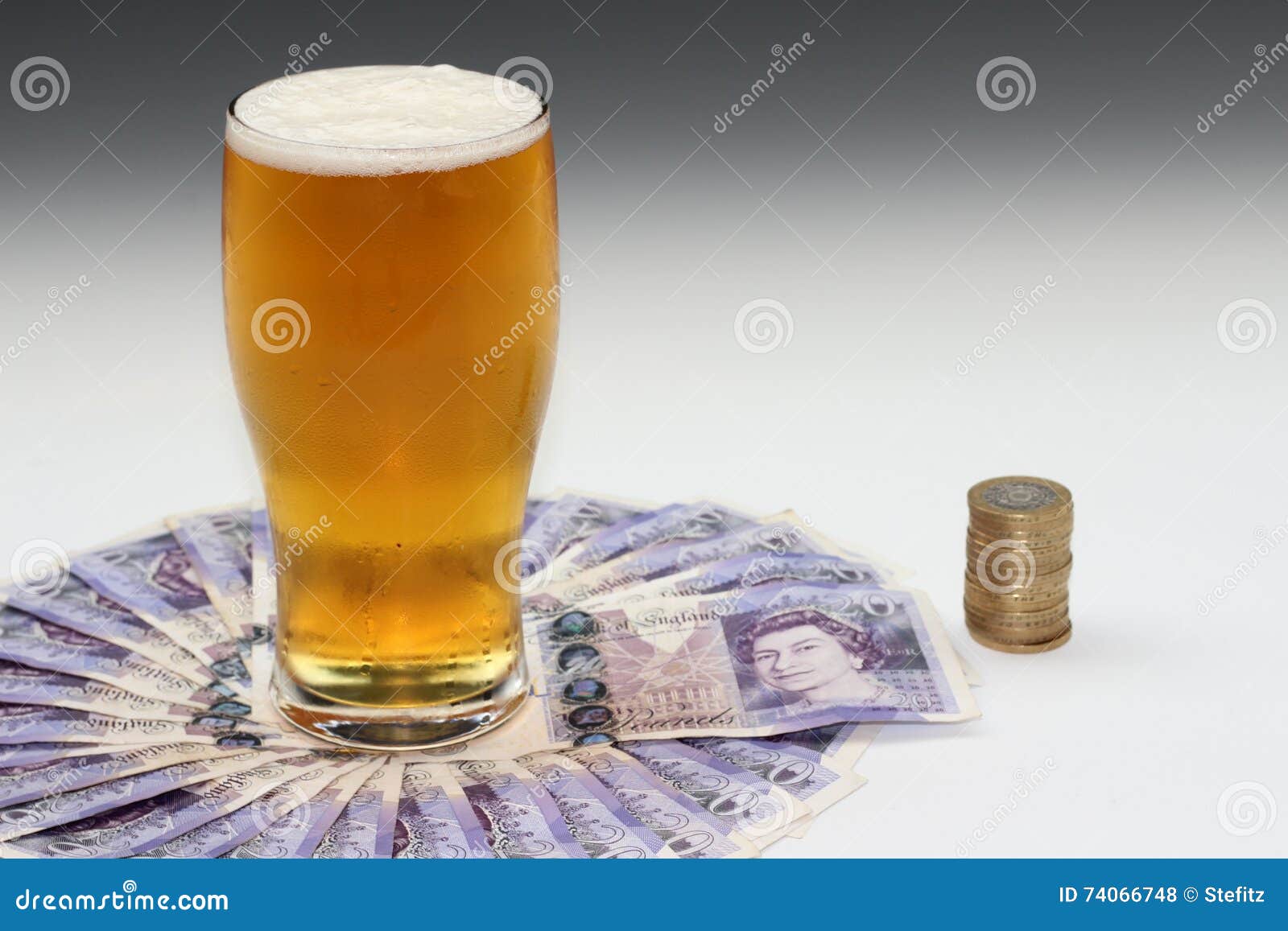 Beer money editorial stock photo. Image of pint, waste - 74066748