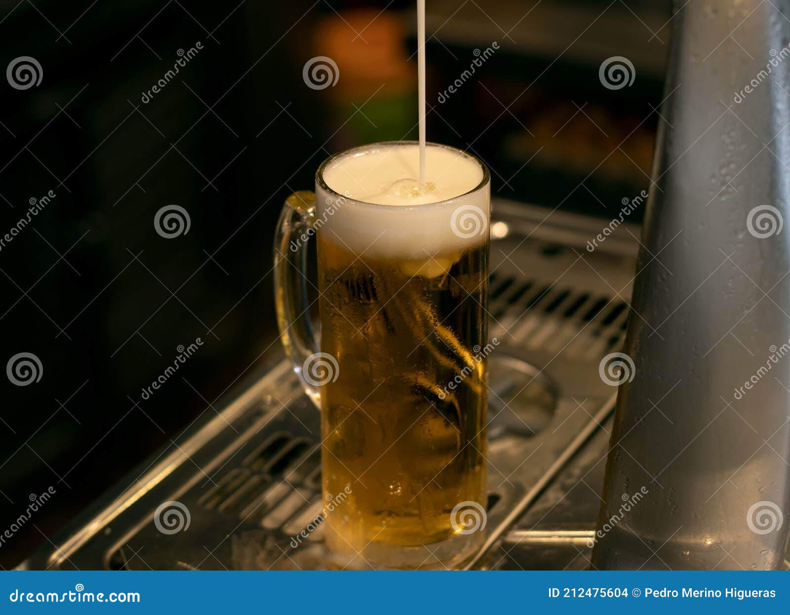 Beer Mug Being Filled at a Beer Tap Stock Photo - Image of ales, beer ...