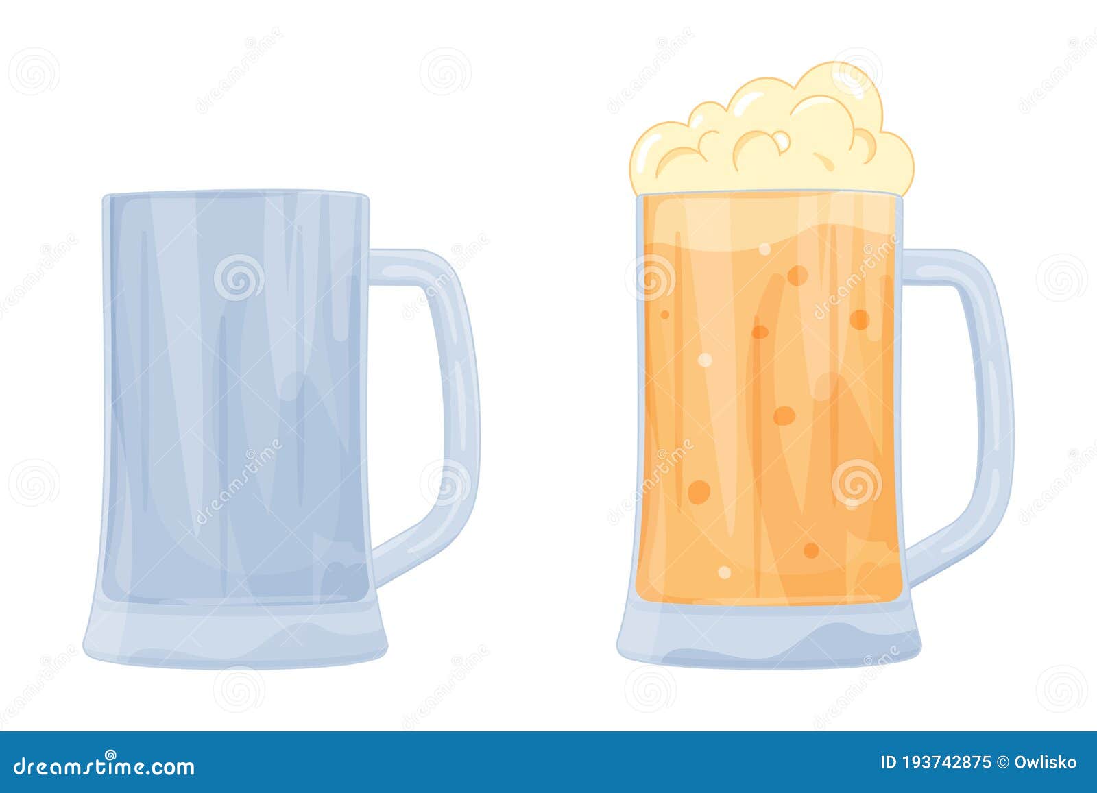 Beer mug in cartoon style stock vector. Illustration of painting ...