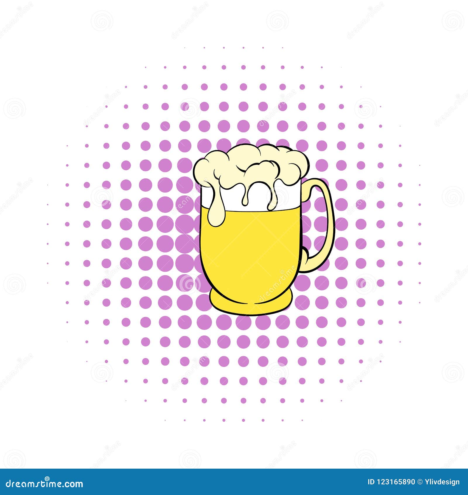 Beer Mug Icon, Comics Style Stock Illustration - Illustration of ...
