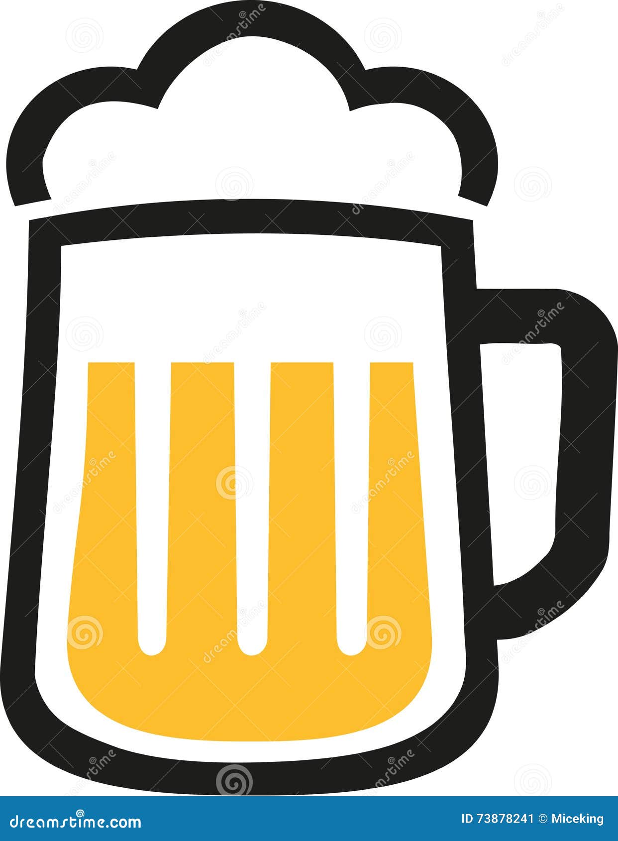 Beer mug icon stock vector. Illustration of bottle, symbol - 73878241