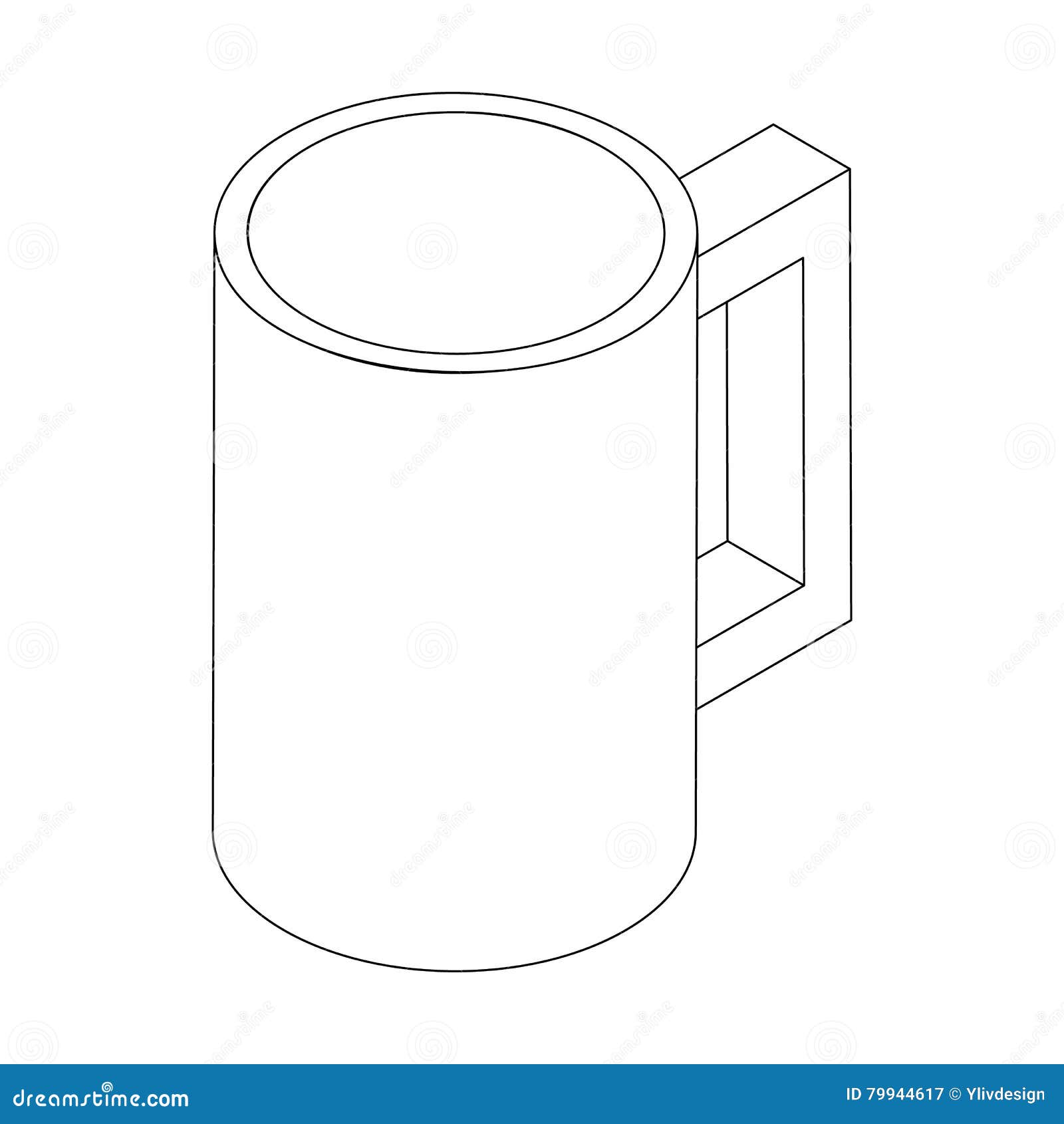 Beer Mug Icon, Isometric 3d Style Stock Vector - Illustration of ...