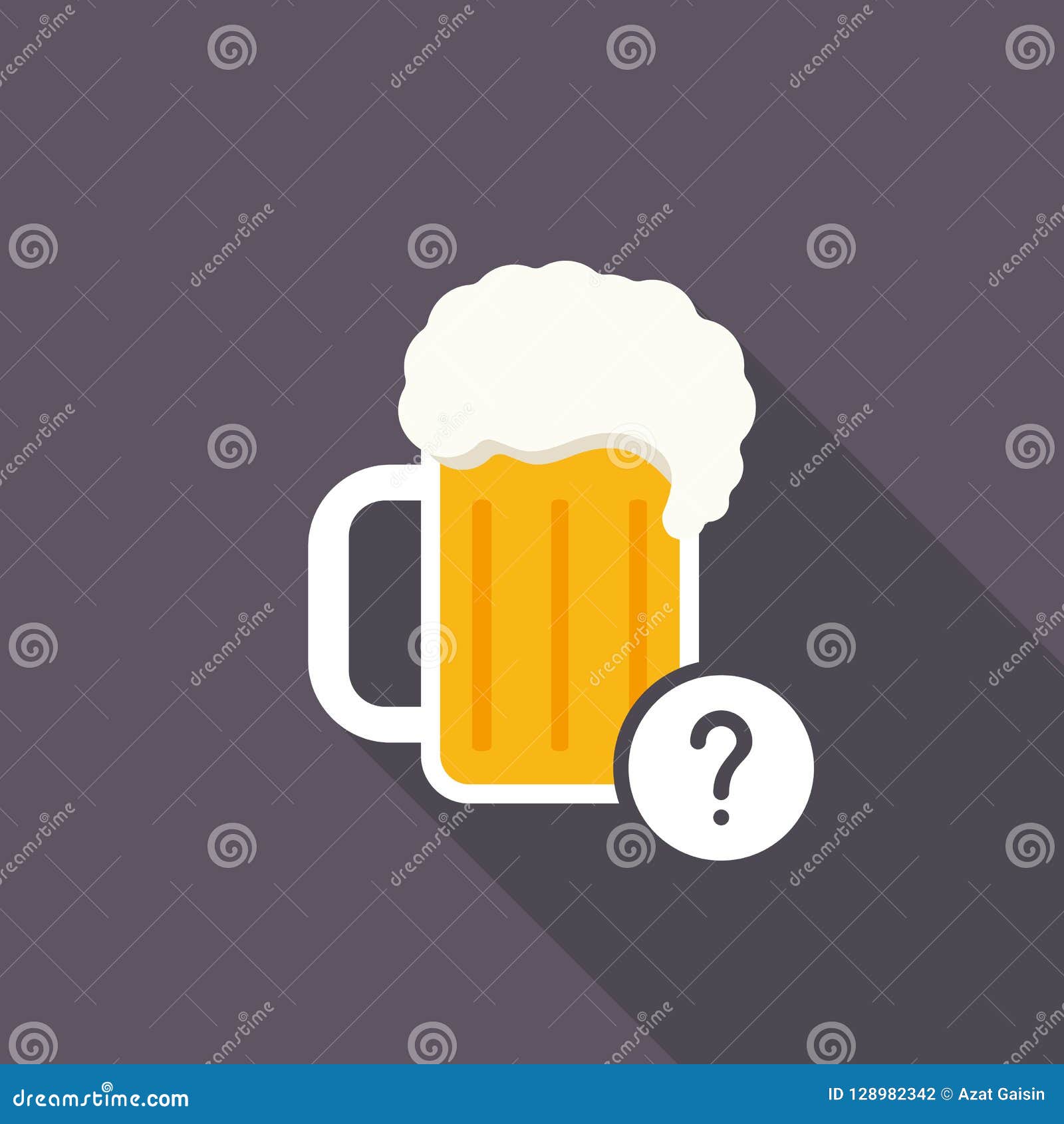 Beer Mug Icon with Question Mark. Alcohol Beverage Icon and Help, How ...
