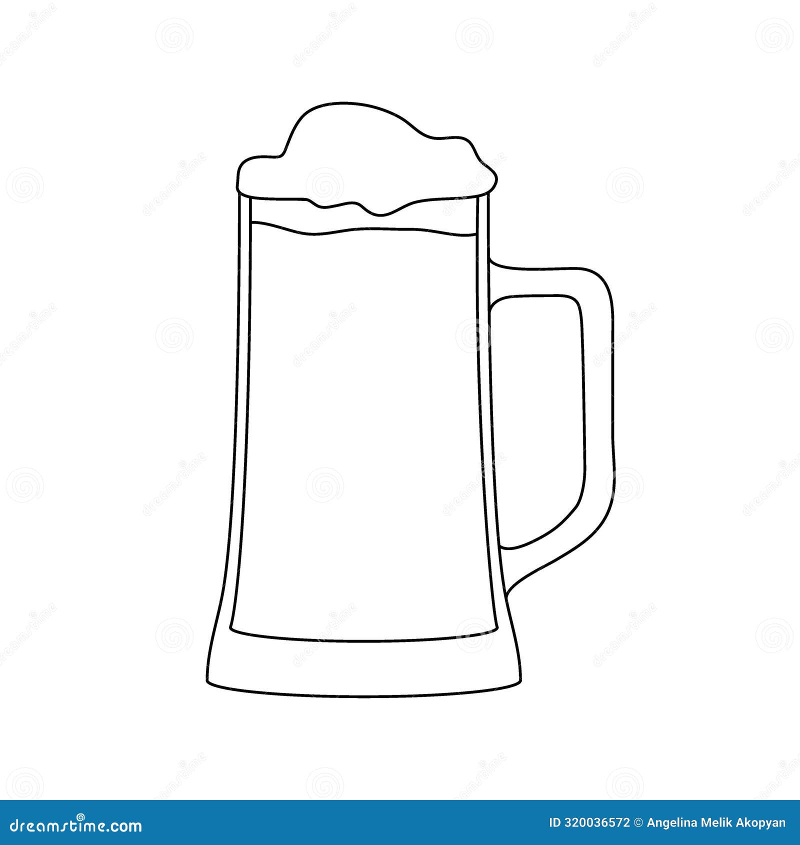 Beer Mug Line Drawing Vector Stock Vector - Illustration of brewery ...