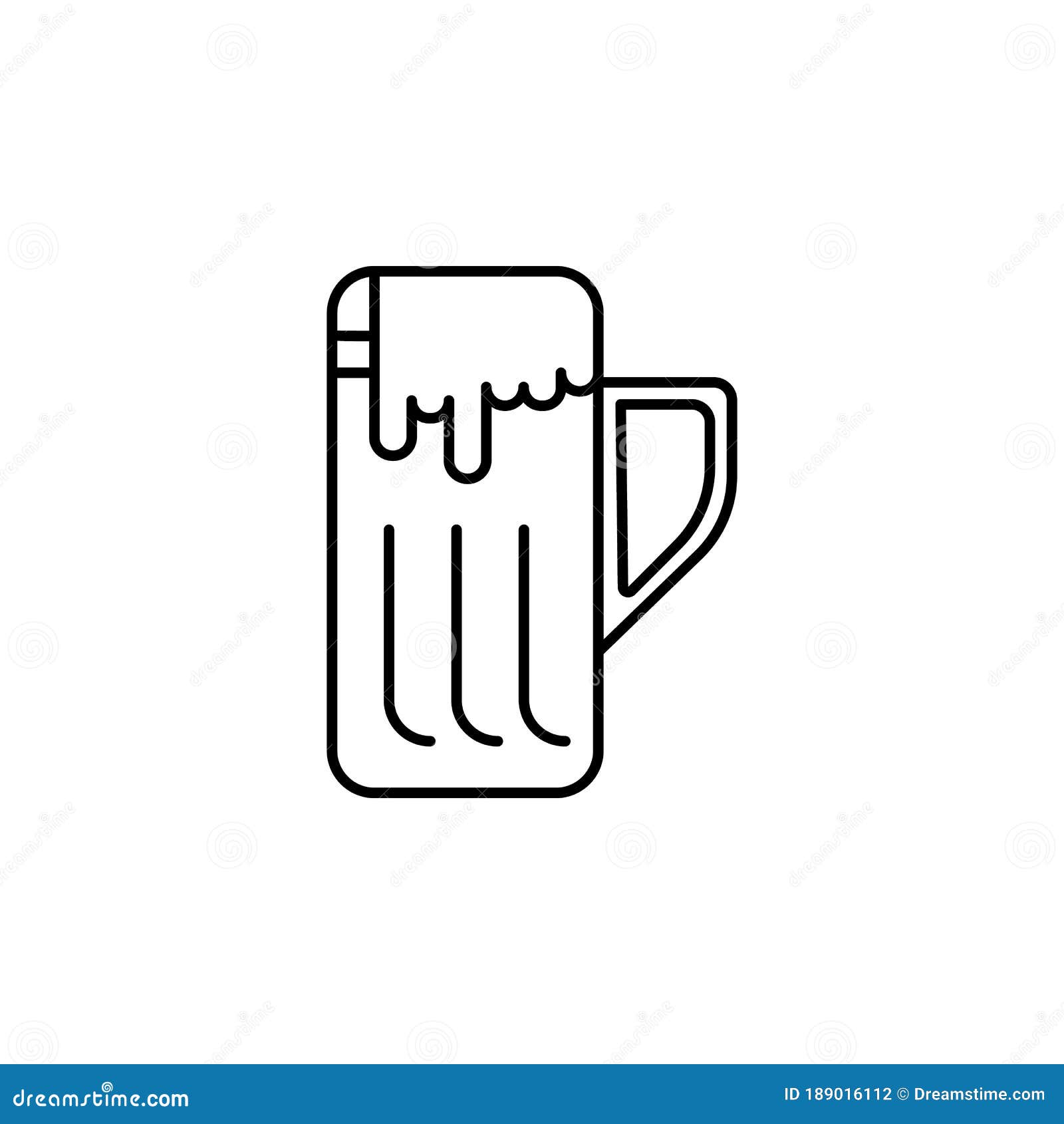 Beer Mug Outline Icon. Element of Kitchen Tools Icon for Mobile Concept ...