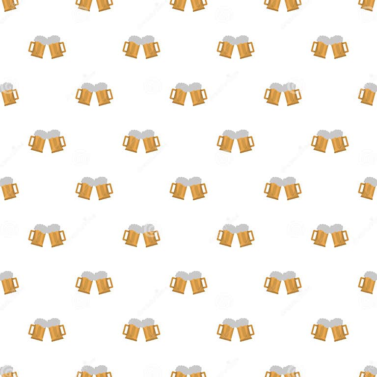 Beer mug pattern seamless stock vector. Illustration of cold - 109171158