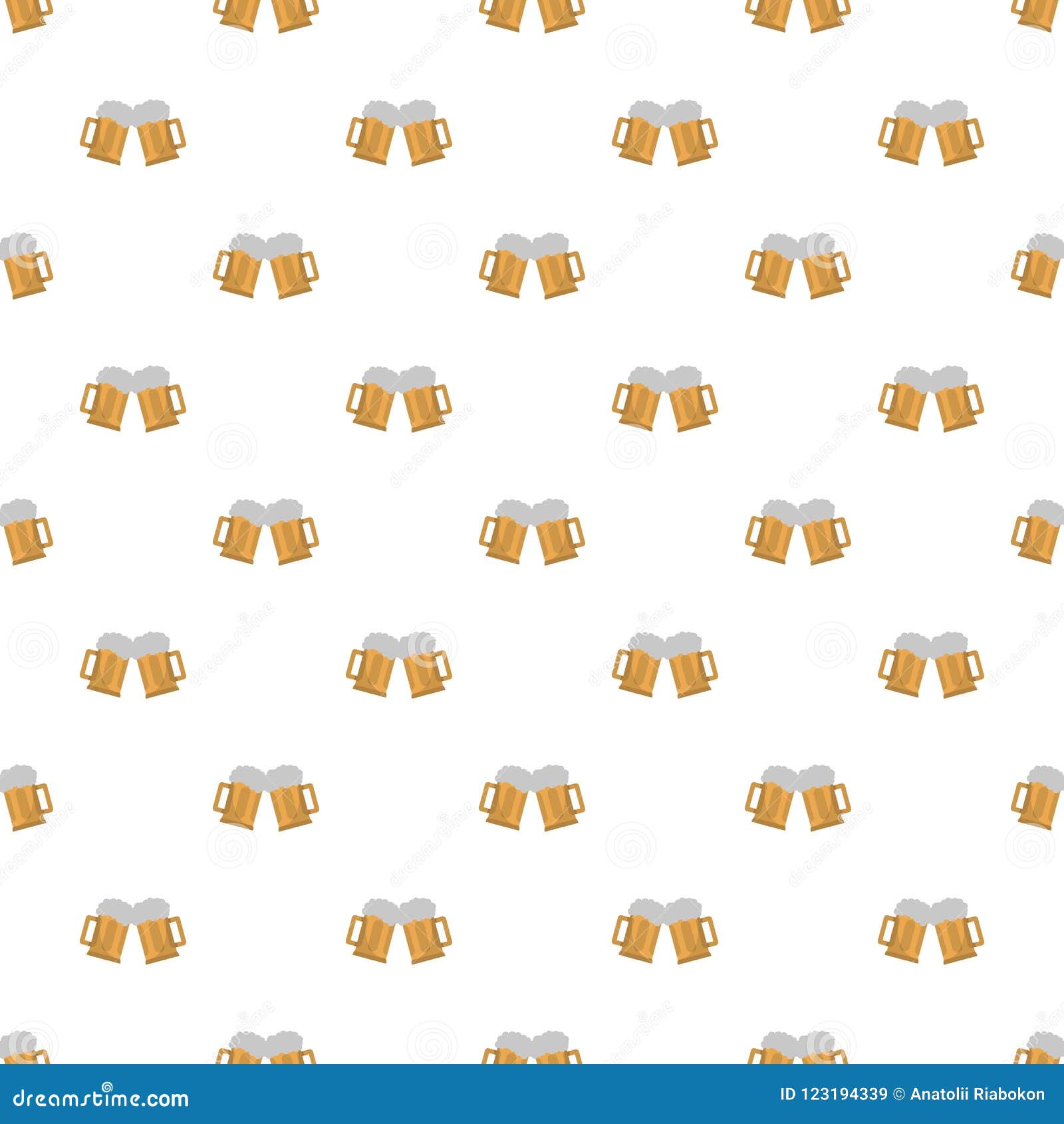 Beer mug pattern seamless stock illustration. Illustration of alcohol ...