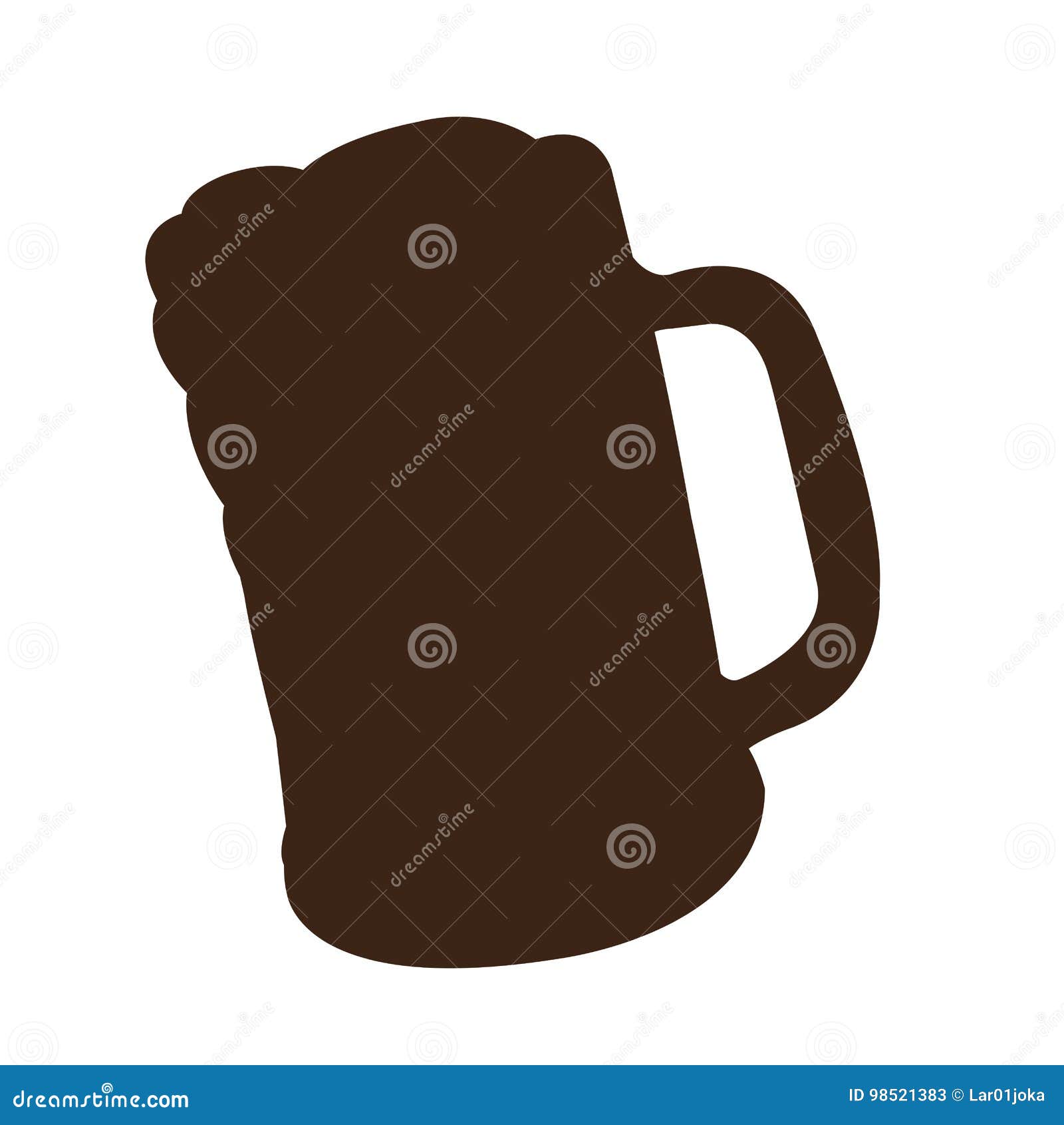 Beer mug silhouette stock vector. Illustration of liquid - 98521383