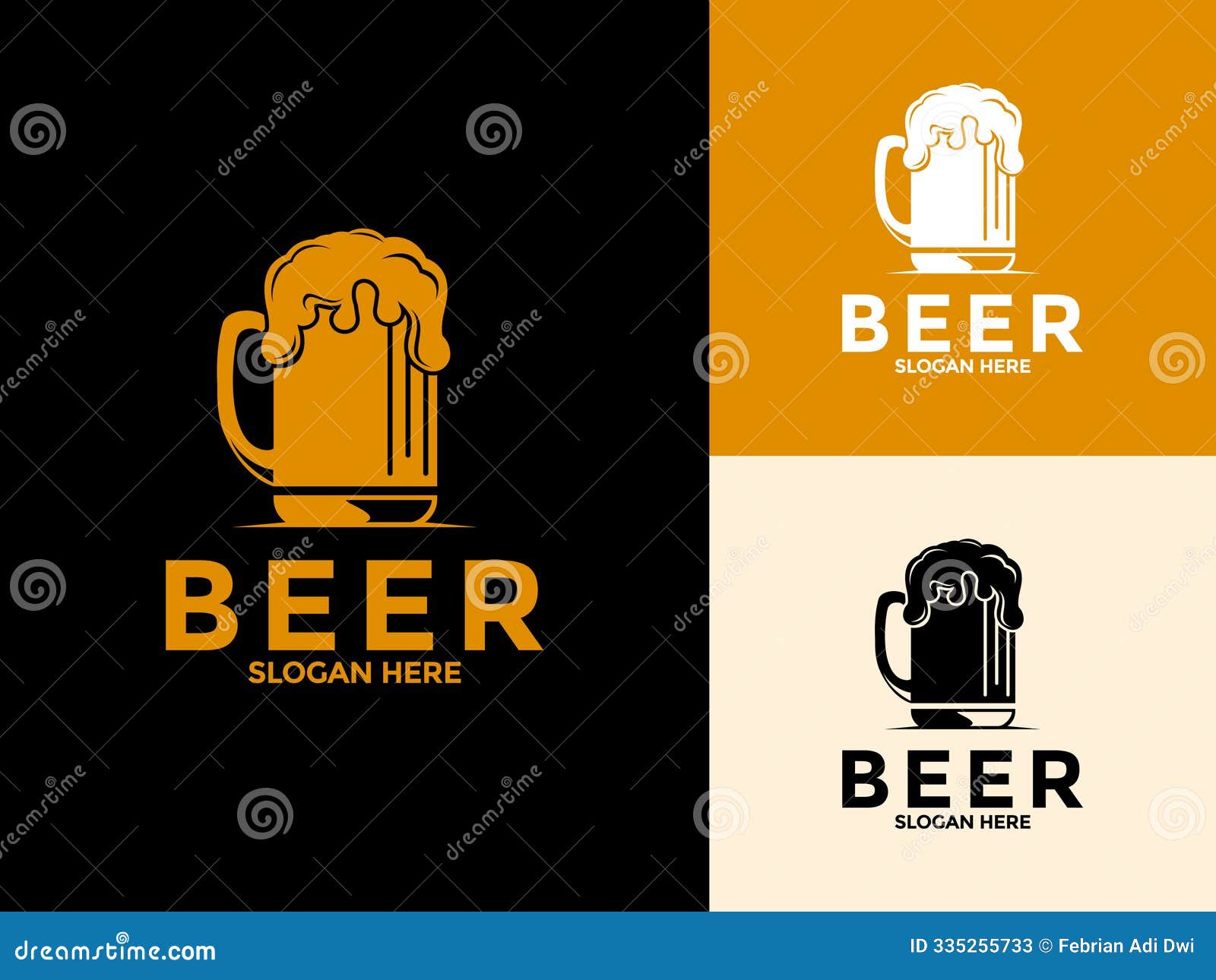 Beer Mug Vintage Logo Design Vector, Fresh Beer Logo Icon Illustration ...